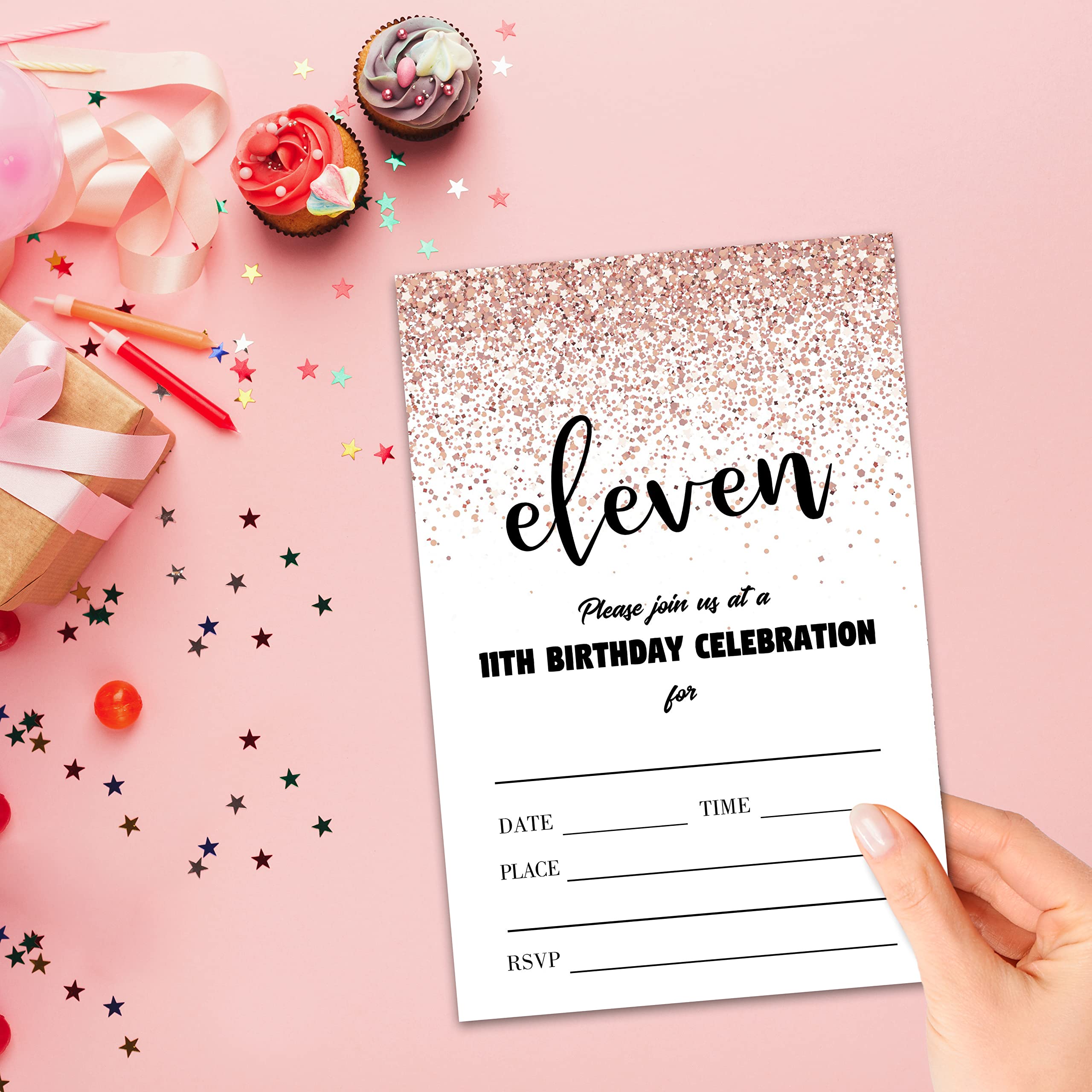 Happy Eleventh Birthday Invitation Cards TDETO 11th Birthday