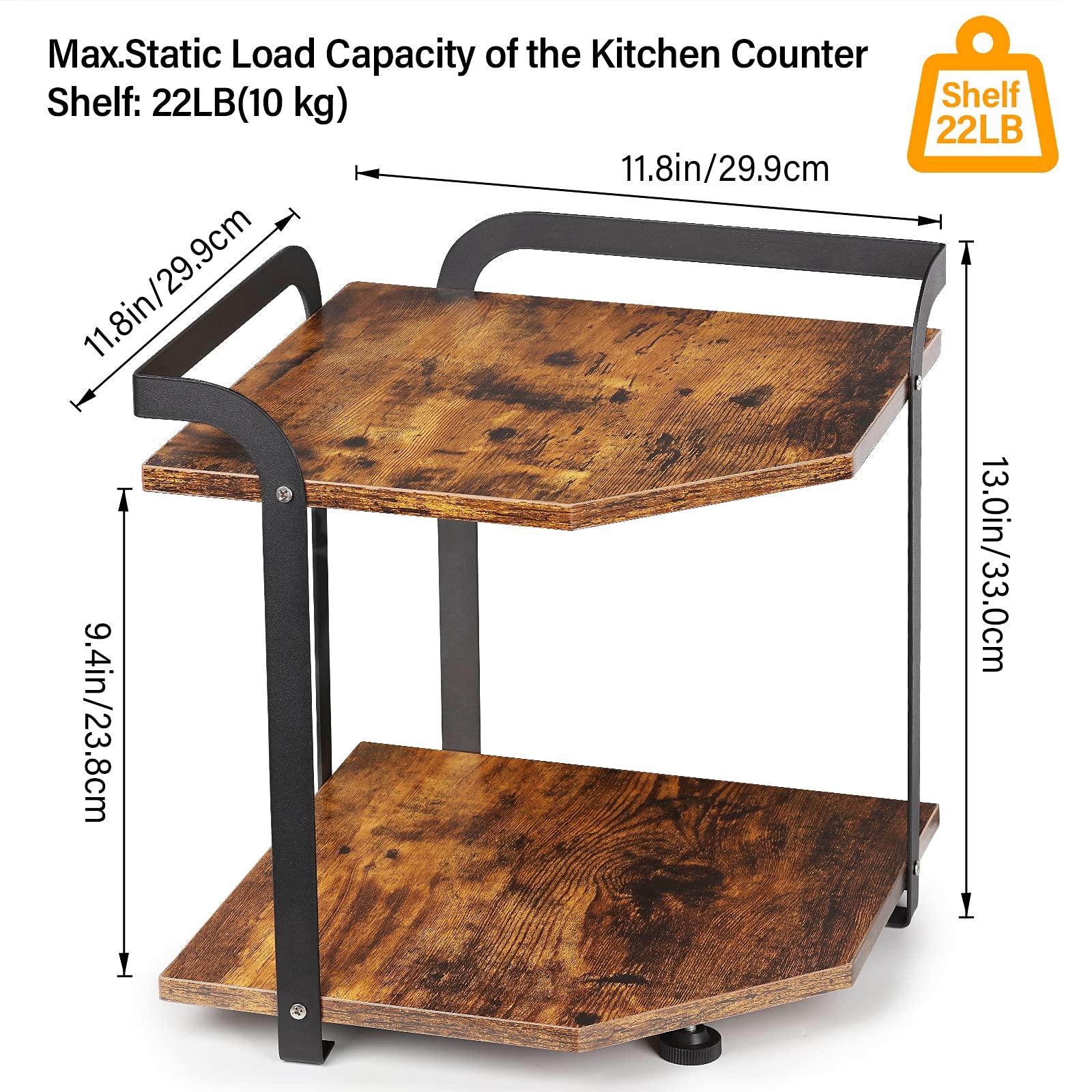 Snapklik.com : Cabinet Corner Shelves 2-Tier Kitchen Counter Corner ...