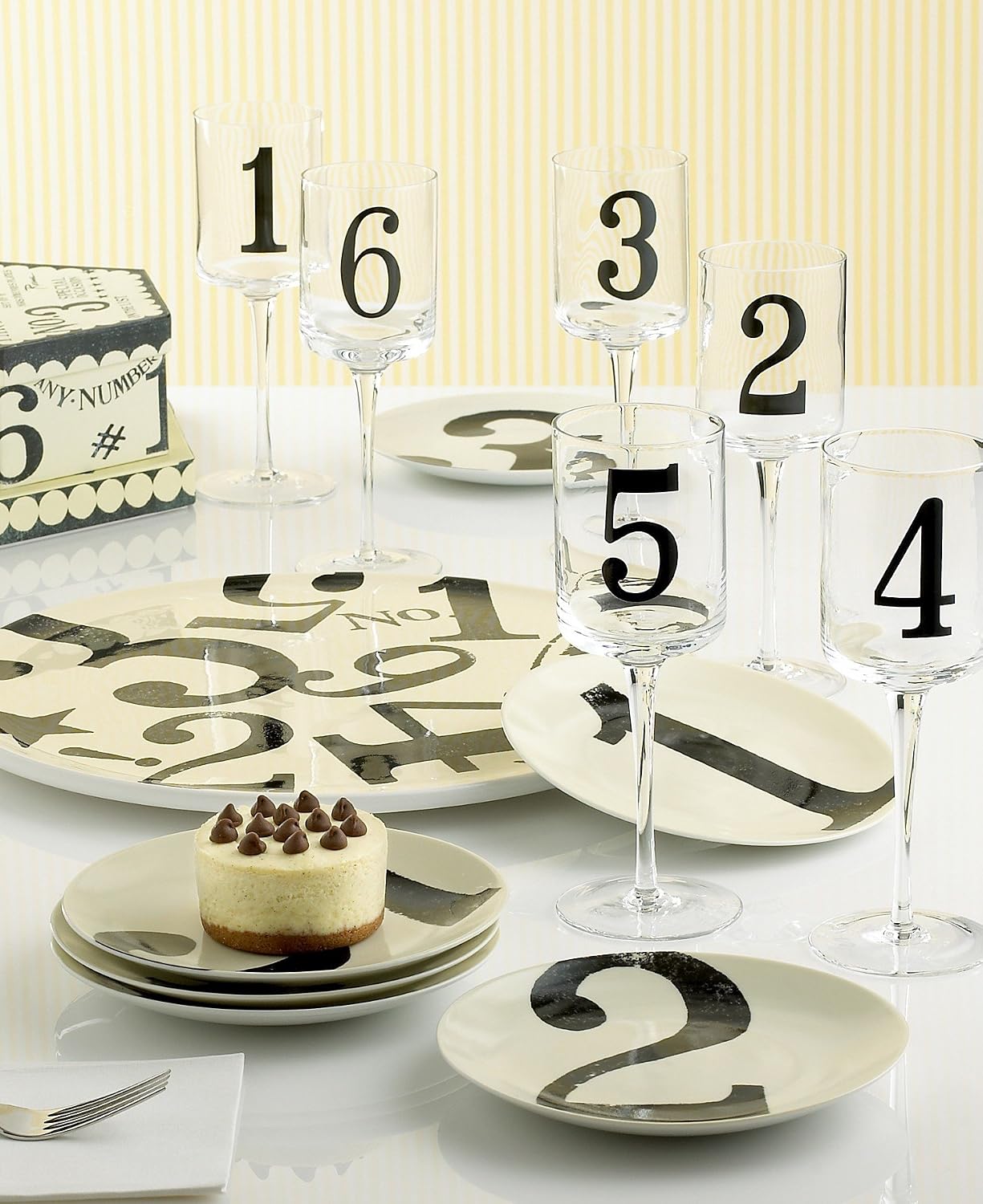 Amazon.com | Rosanna Party Raffle Set of 6 Appetizer Plates, Gift-boxed ...