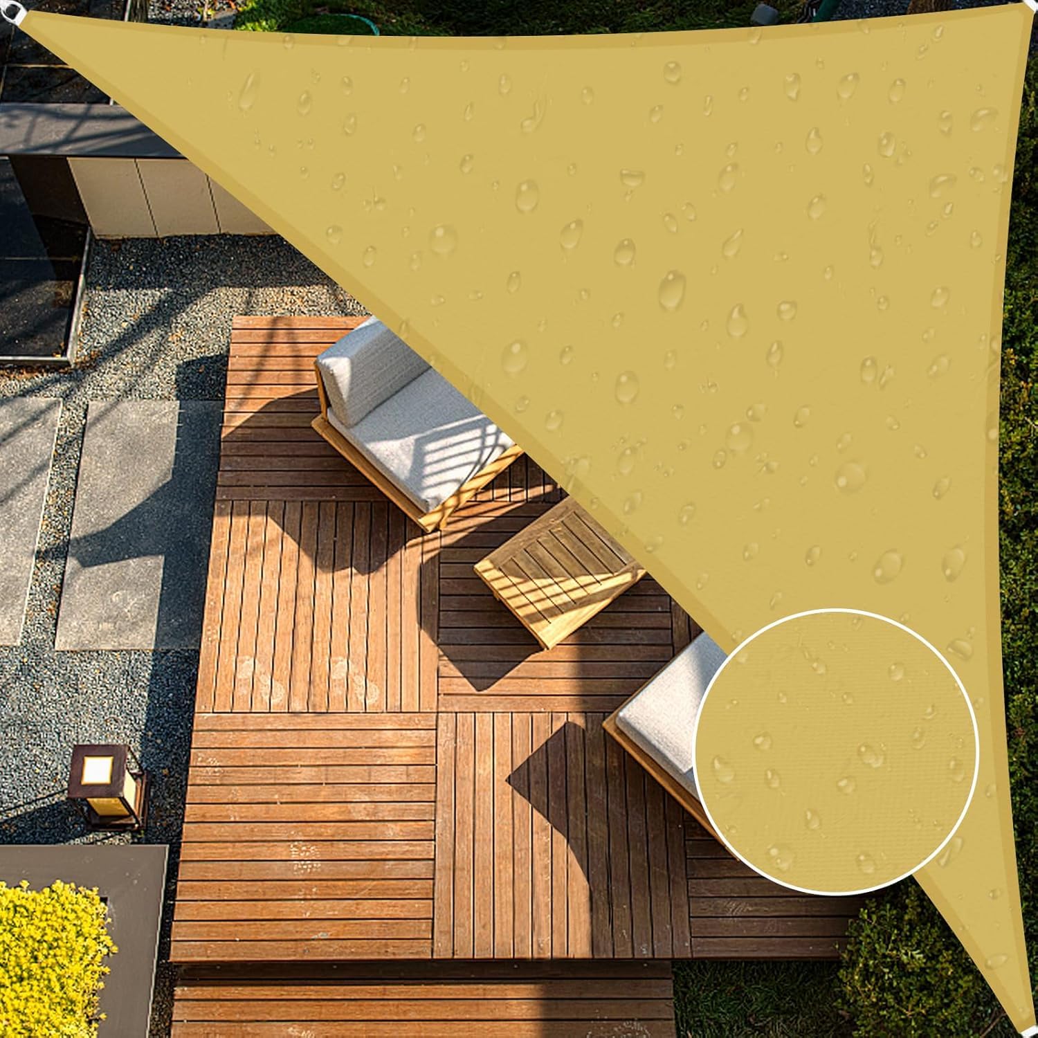 Snapklik.com : Waterproof Sun Shade,12x12x12 Triangle Sand Sun Shade ...