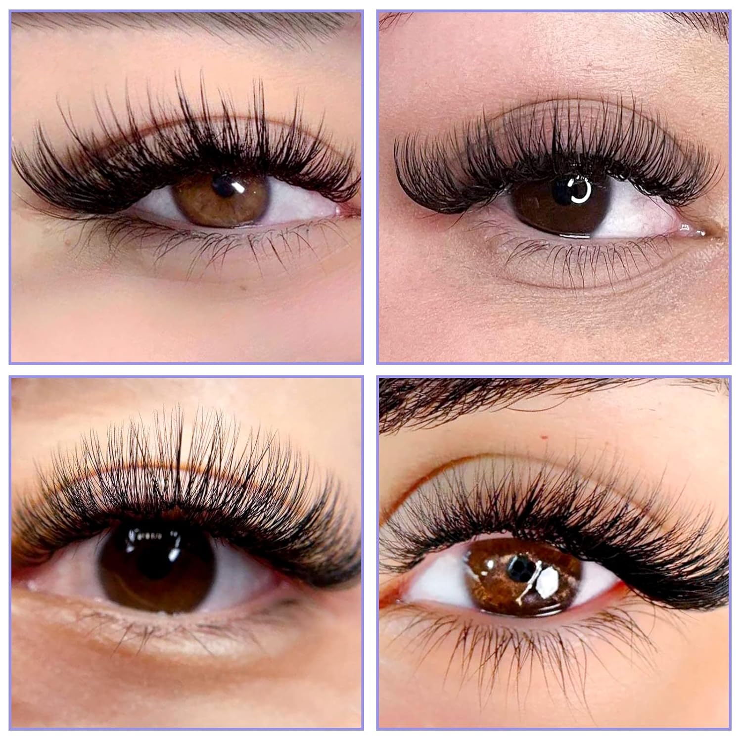 Extensiones de pestañas Easy Fan color negro mate, suaves y ligeras ...