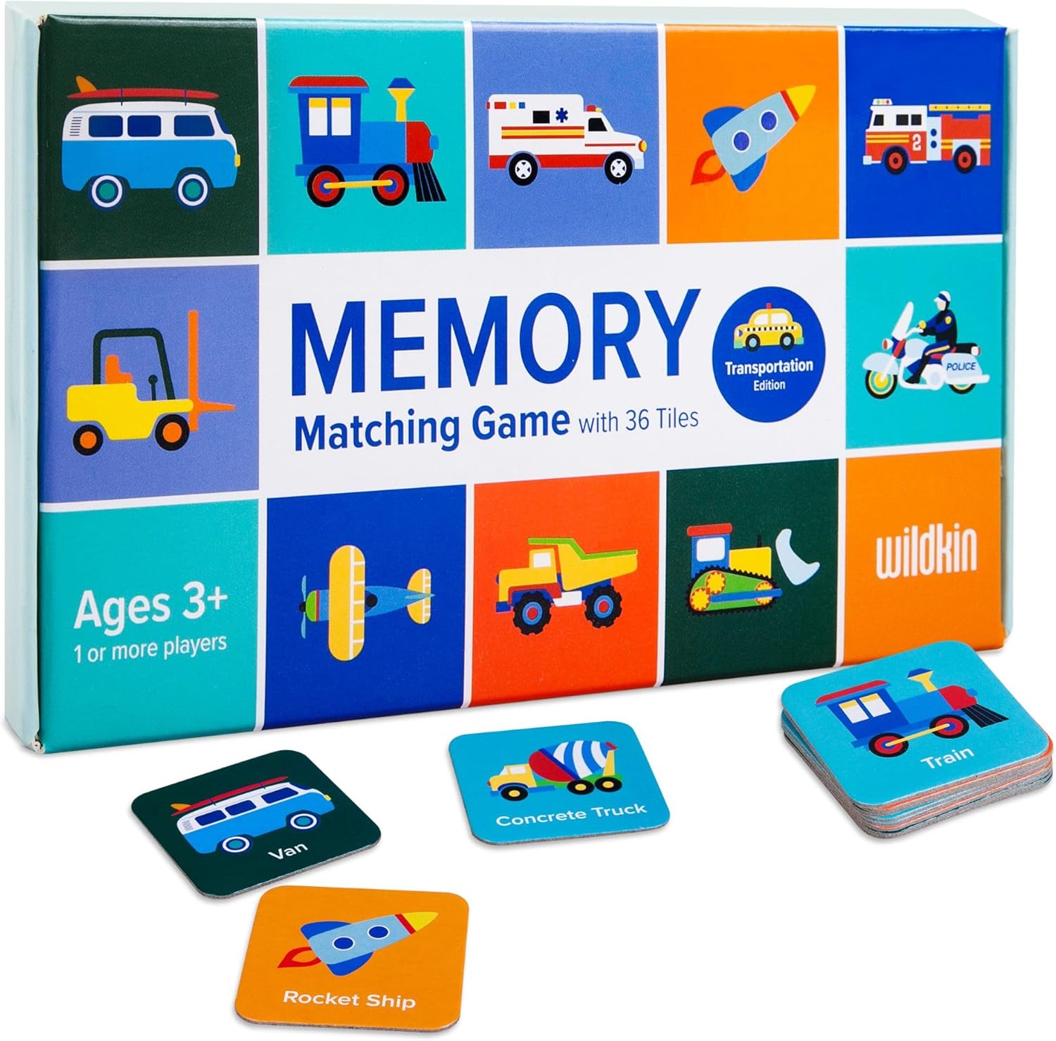 Amazon.com: Wildkin Memory Matching Game Cards for Boys & Girls, 18 ...