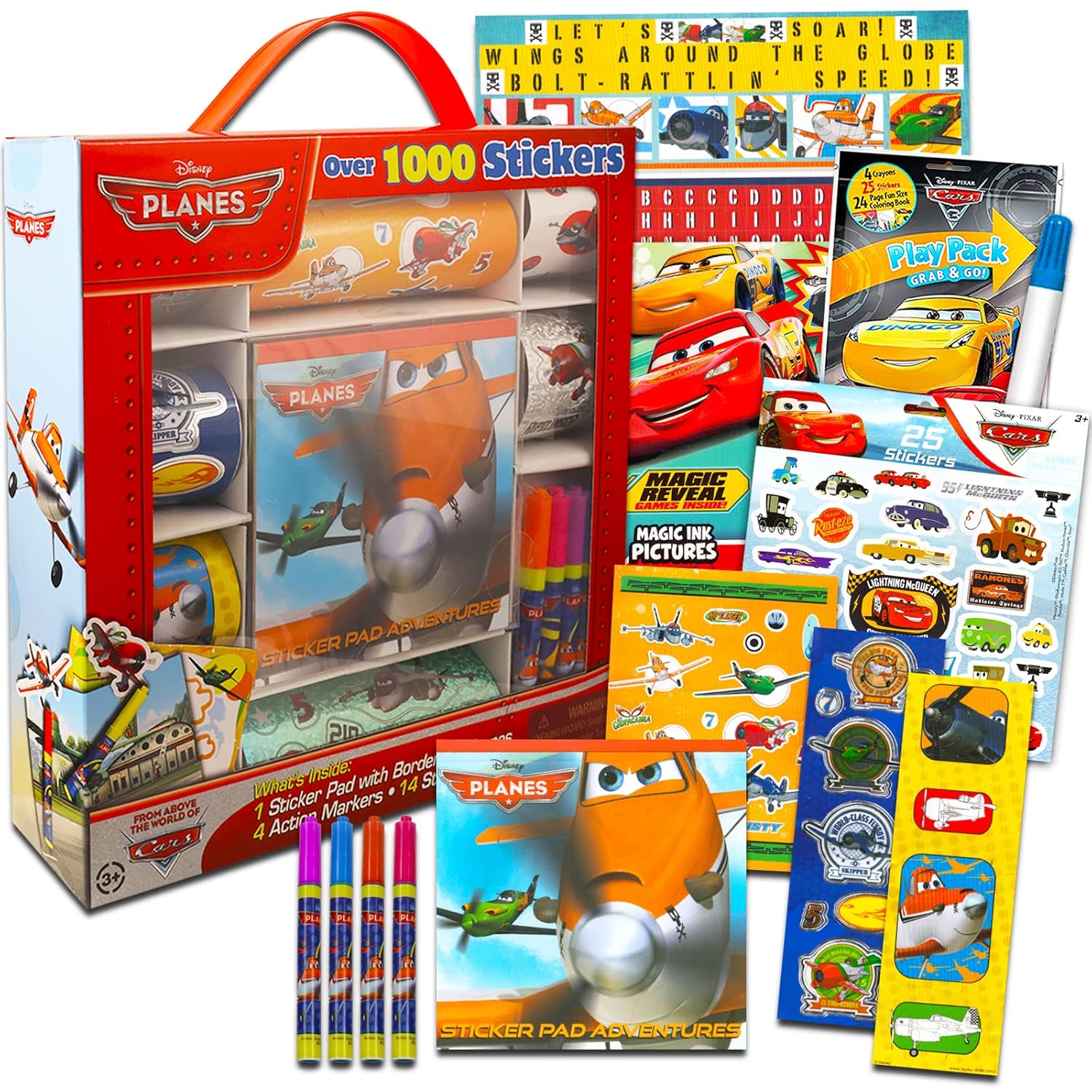 Disney Planes and Cars Coloring and Activity Book Set - Bundle with 3 ...