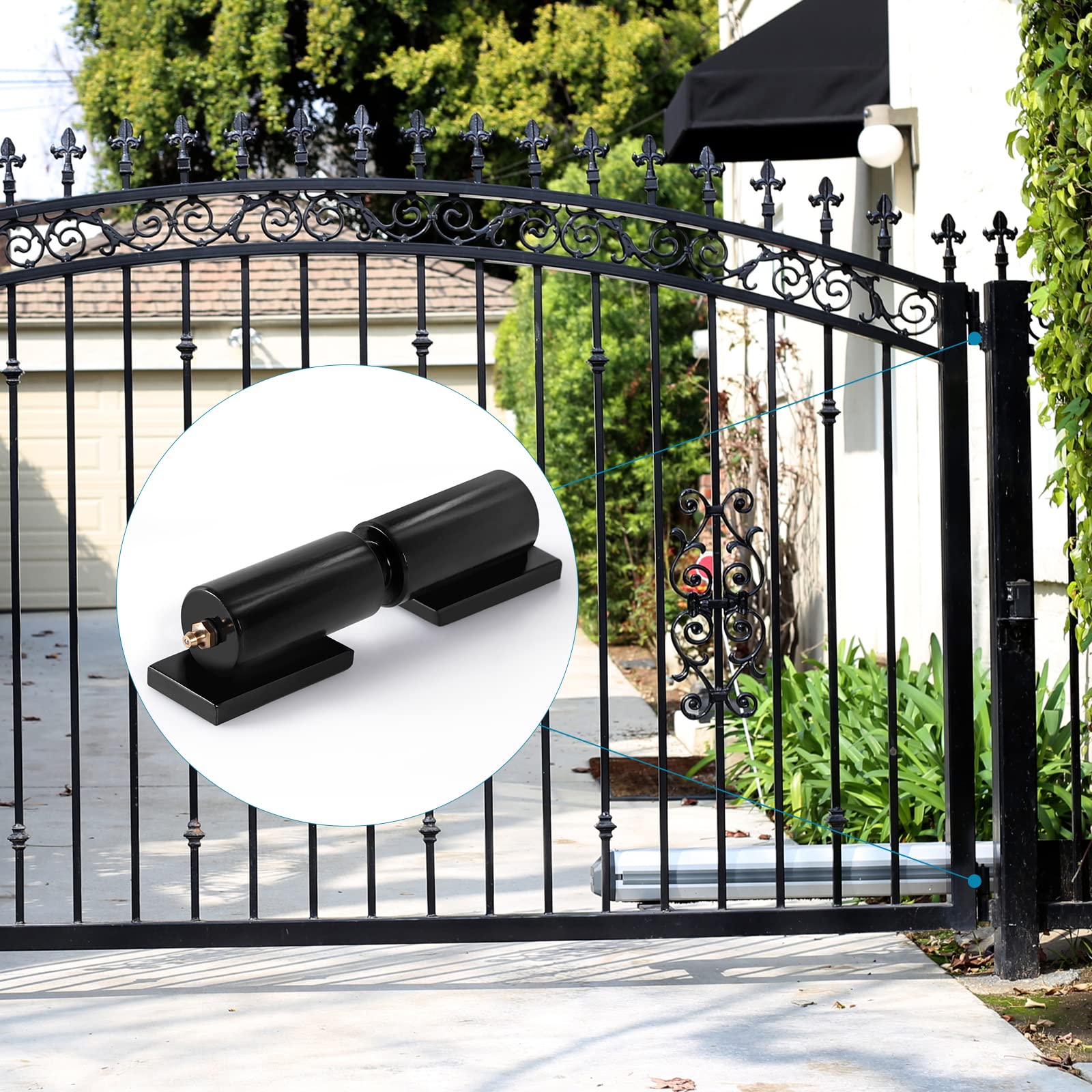 Snapklik.com : 2-Set Gate Hinge 5 Inches, Barrel Style For Swing Gate ...