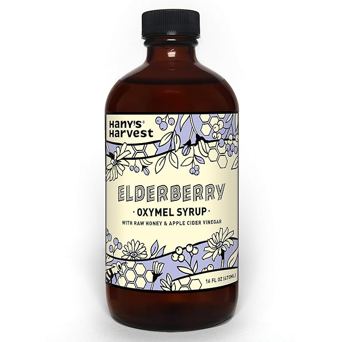 Buy Hany's All Natural Elderberry Oxymel Syrup Traditional Herbal ...