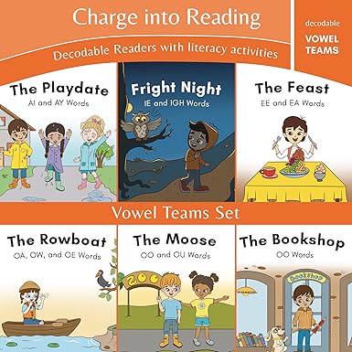 Charge into Reading Decodable Books (Stage 7): 6 Vowel Teams Decodable ...