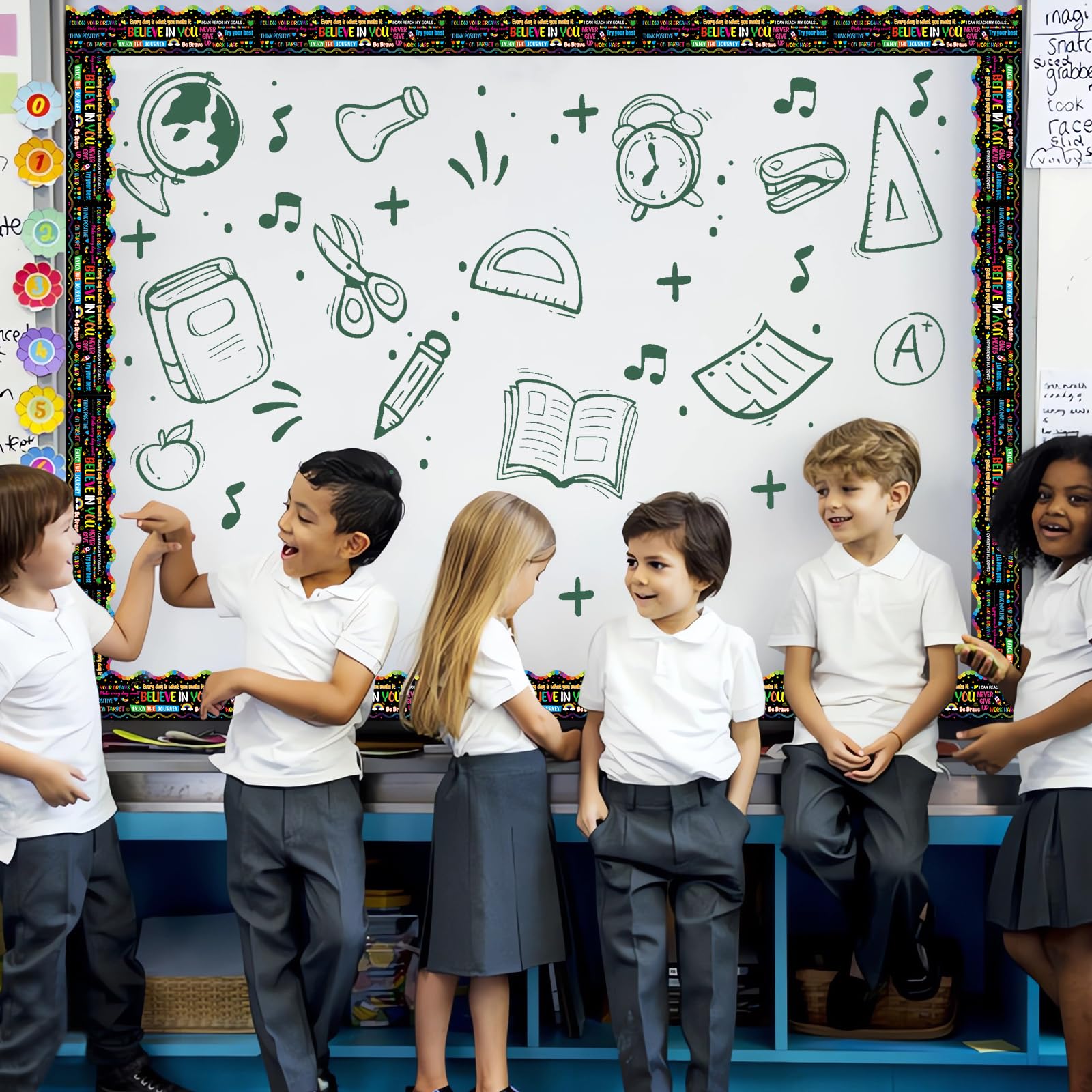 Snapklik.com : 2 Rolls Inspirational Quote Bulletin Board Borders, 65.6 ...