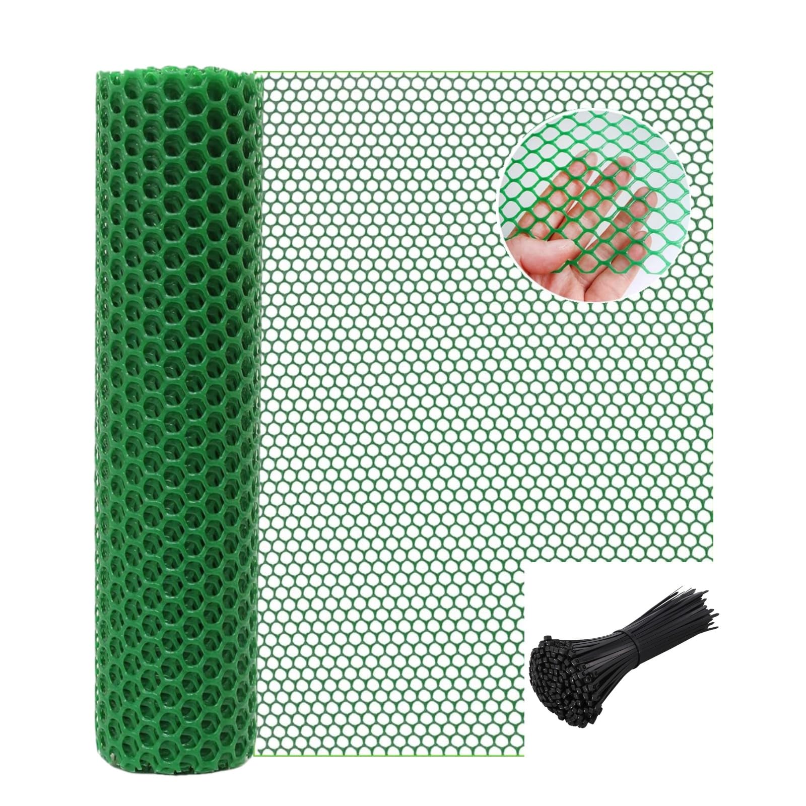 Green Plastic Mesh Fence Roll 2.4mtr 12.5m Roll PVC Chain Link Fence