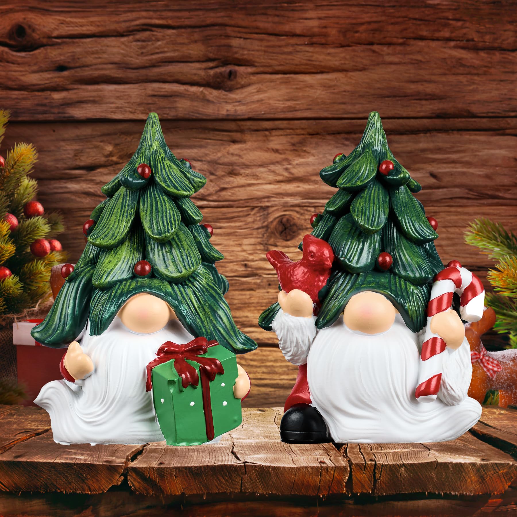 Amazon.com: Twinkle Star 2PCS Christmas Gnomes Table Decor for ...