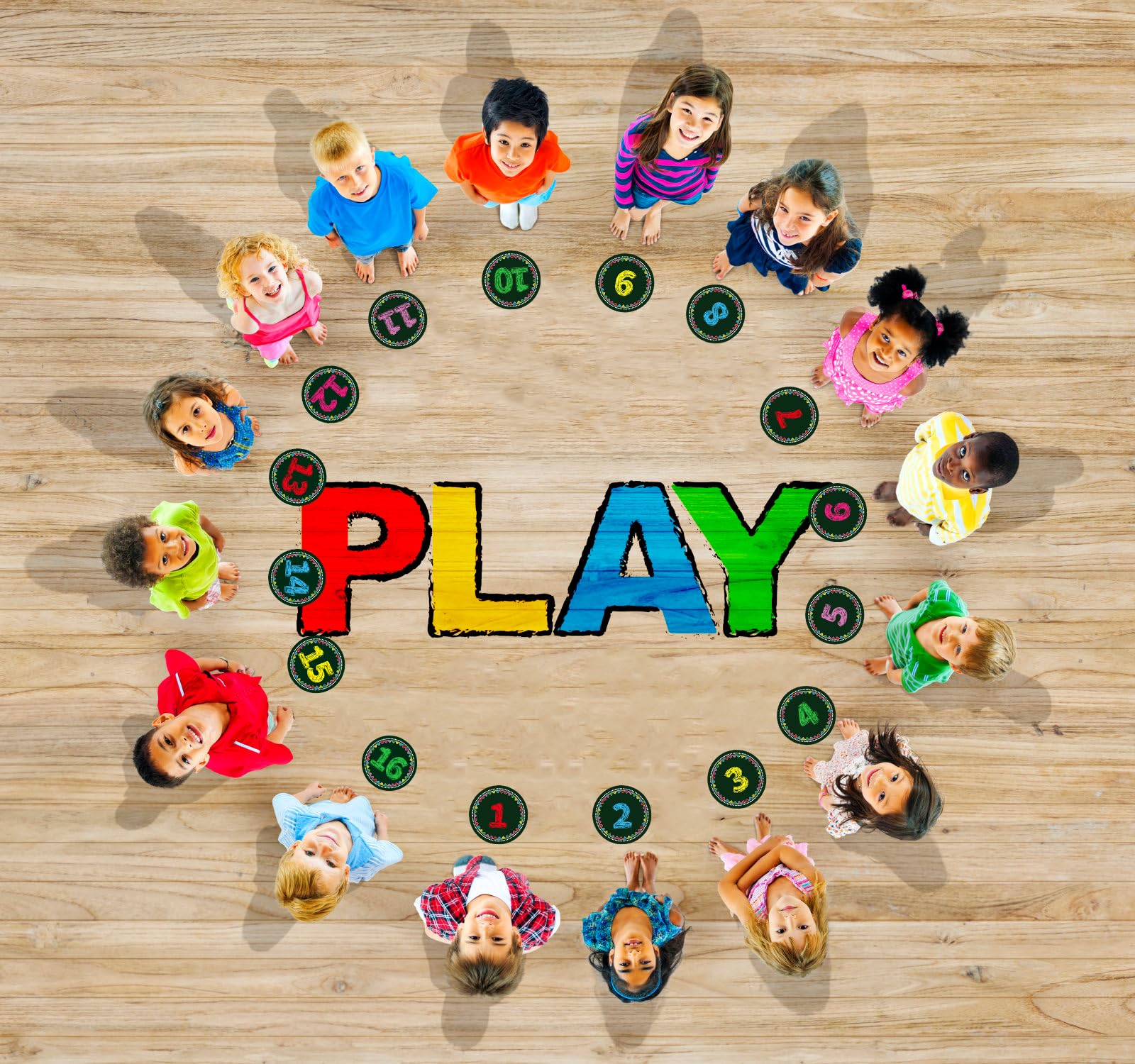 Snapklik.com : Floor Number Stickers For Classroom - Line Up Spots For ...