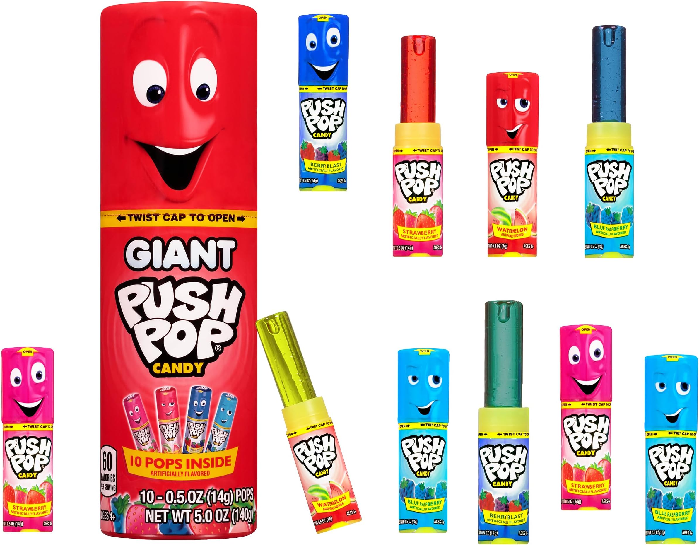 Amazon.com : Giant Push Pop Container with Individually Wrapped ...