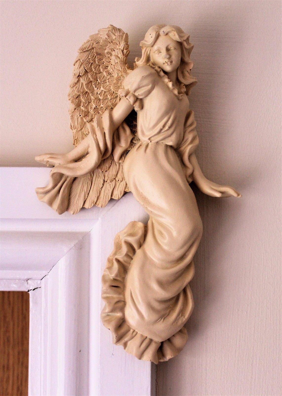 Buy HOME HUT Door Frame Angel Wings Wall Sculpture Ornament Garden Home ...