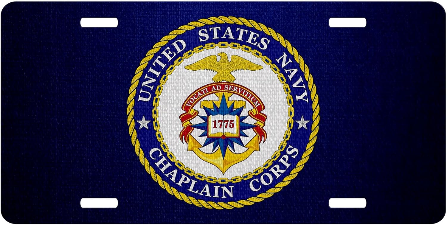 Amazon.com: Premium Aluminum License Plate - U.S. Navy Chaplain Corps ...