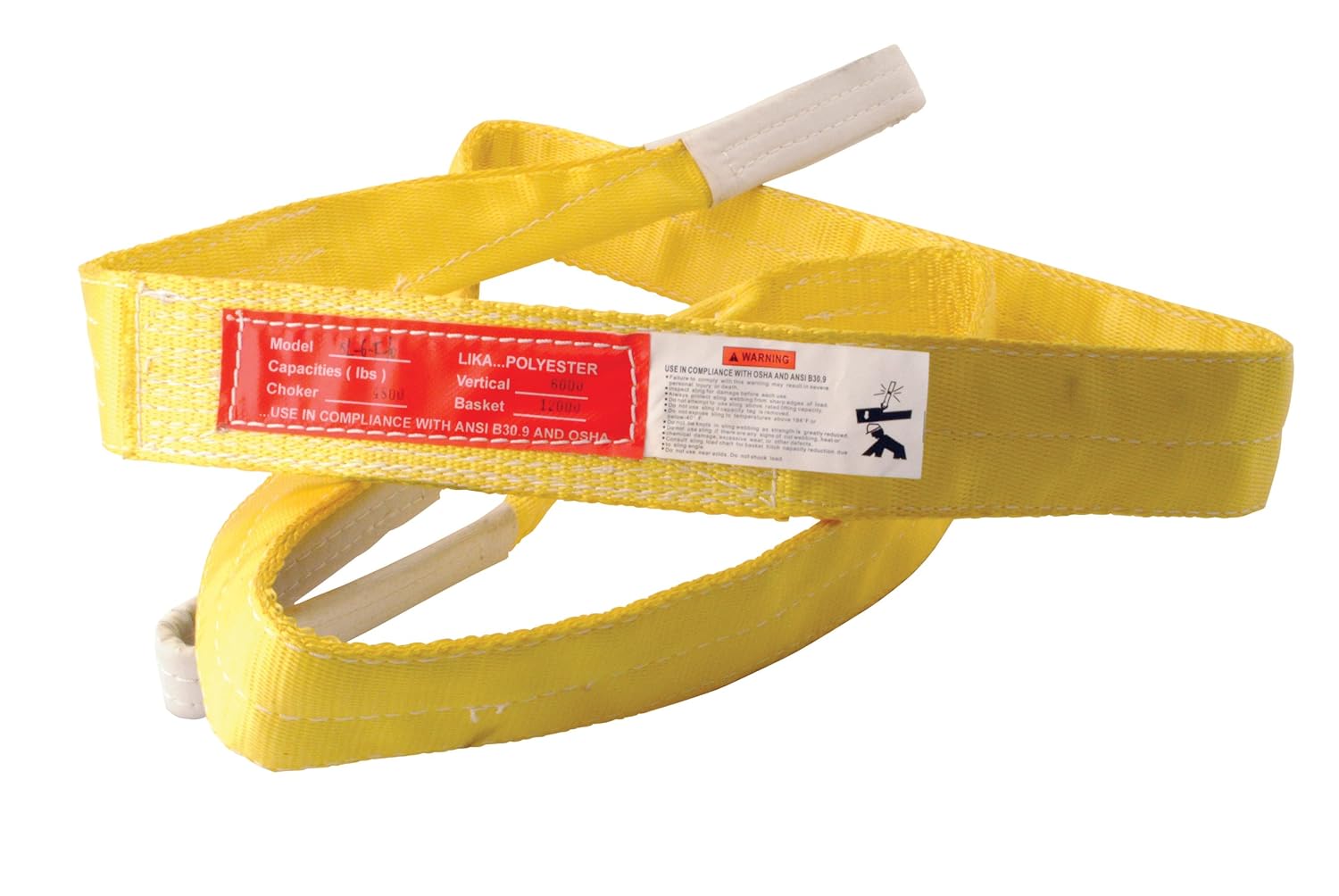 Vestil SL-6-F-10-10pk Polyester Lift Sling Loop Ends 10', 6,000 lb ...