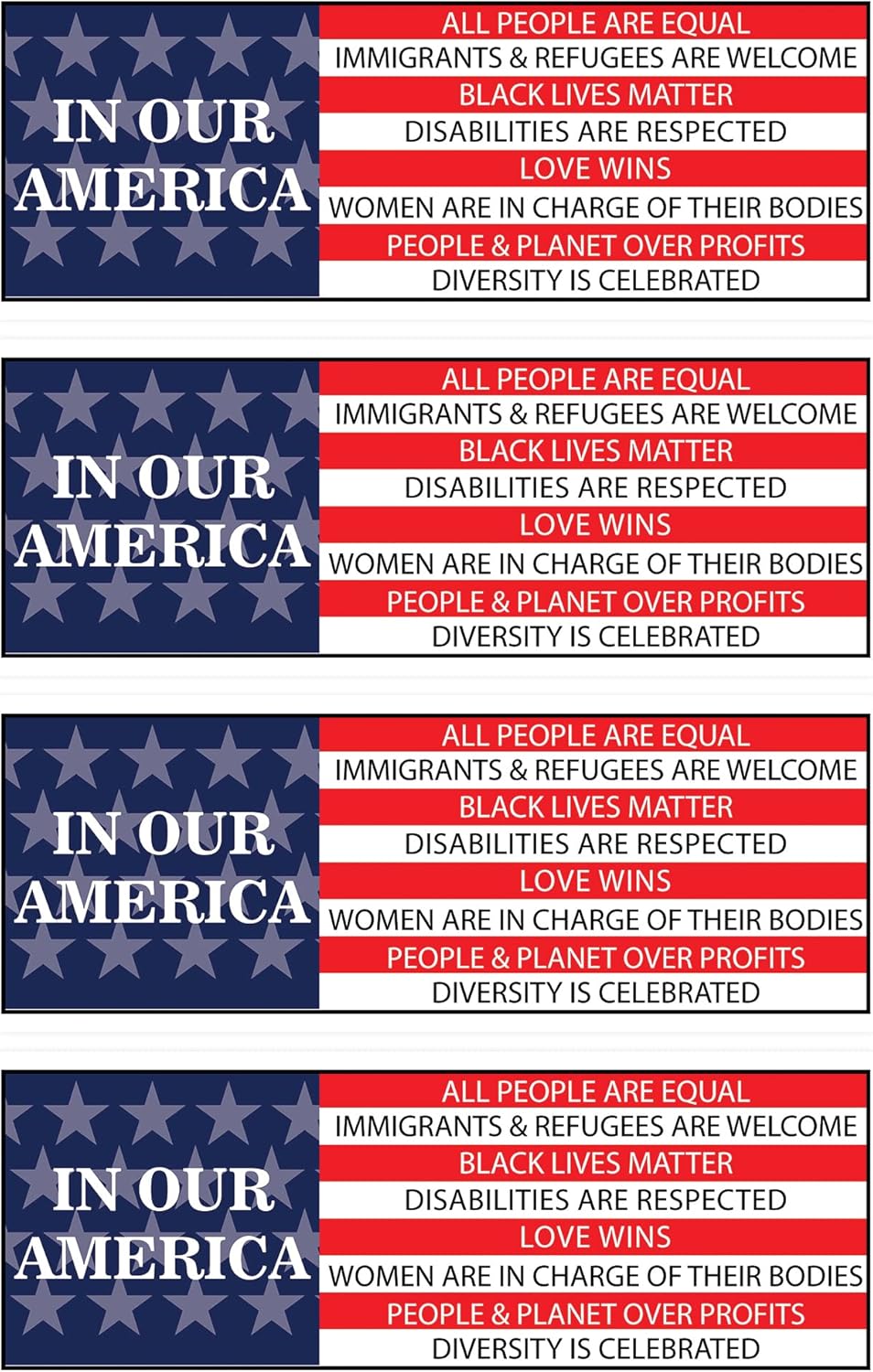 Amazon.com - TreeArm American Flag Attiqutes Vinyl Sticker,Equality ...