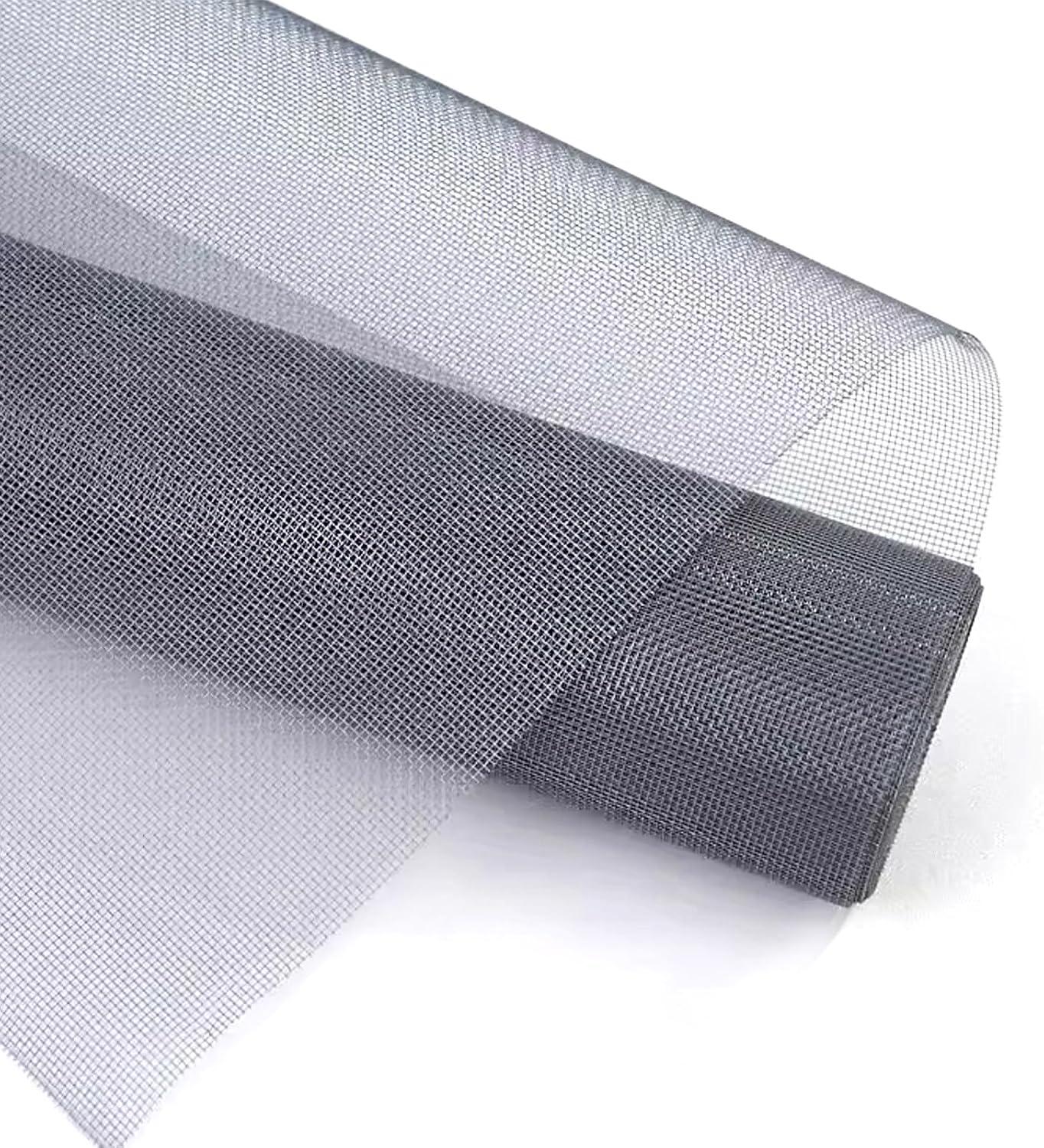 MAISHI 48" x 110" Grey Fiberglass Screen Mesh Roll, 18x16 Replacement ...