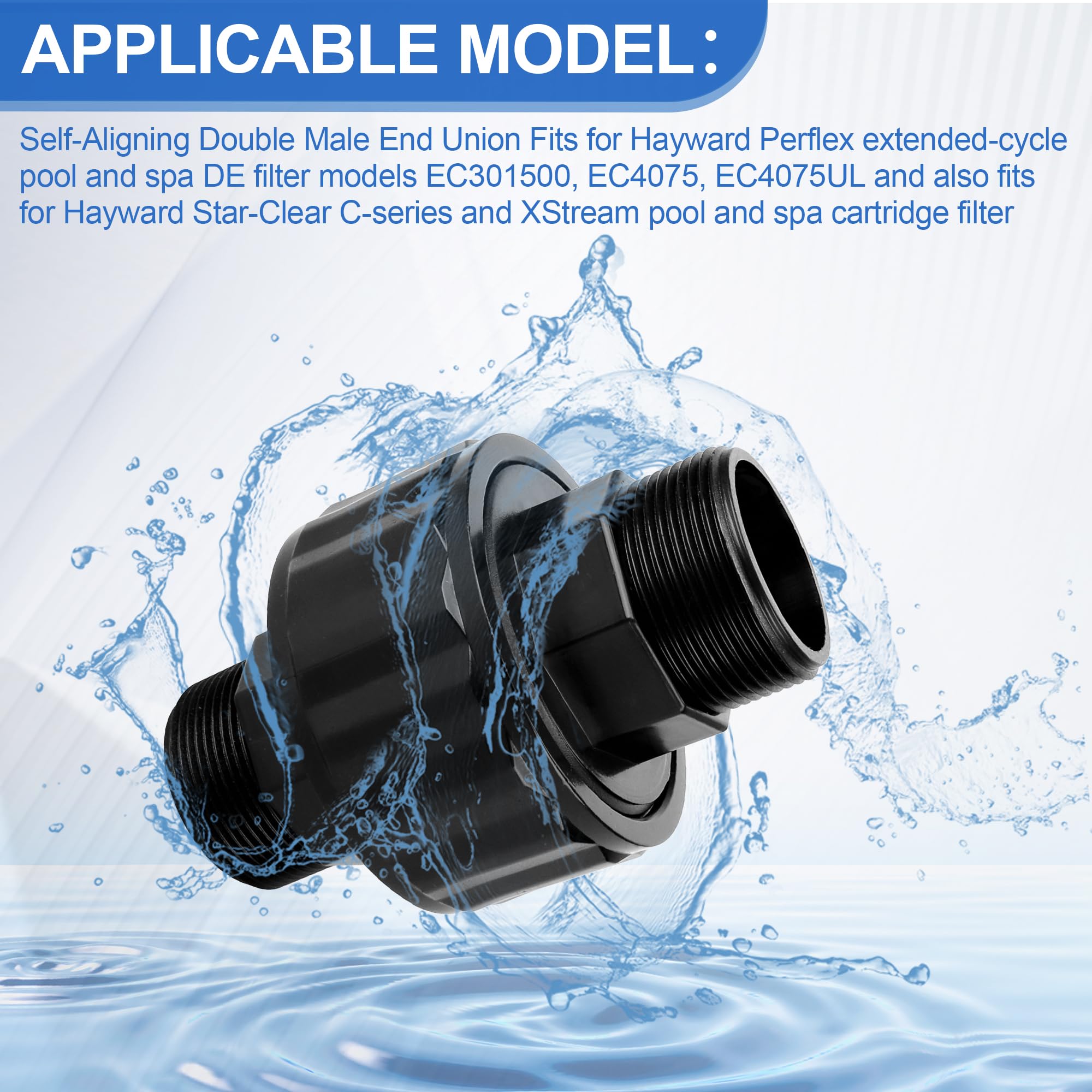Snapklik.com : GYPNS SP1480BLK Pool Filter Pump Connector For Hayward ...