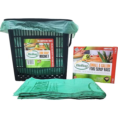 Amazon.com: BioBag (USA), The Original Compostable Bag, 3 Gallon, 100 ...