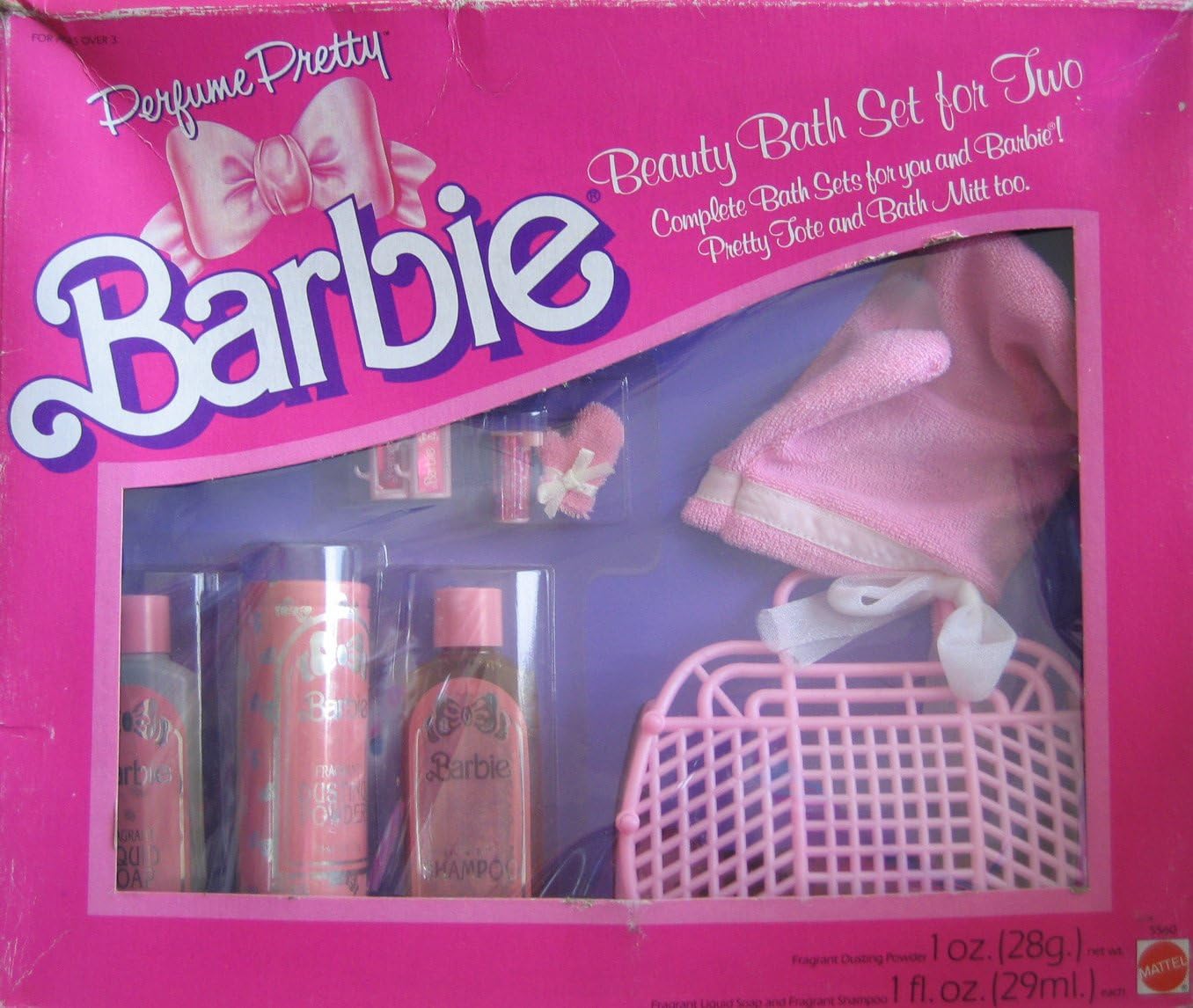Amazon.com: Barbie Perfume Pretty Beauty Bath Set for Two, Complete ...