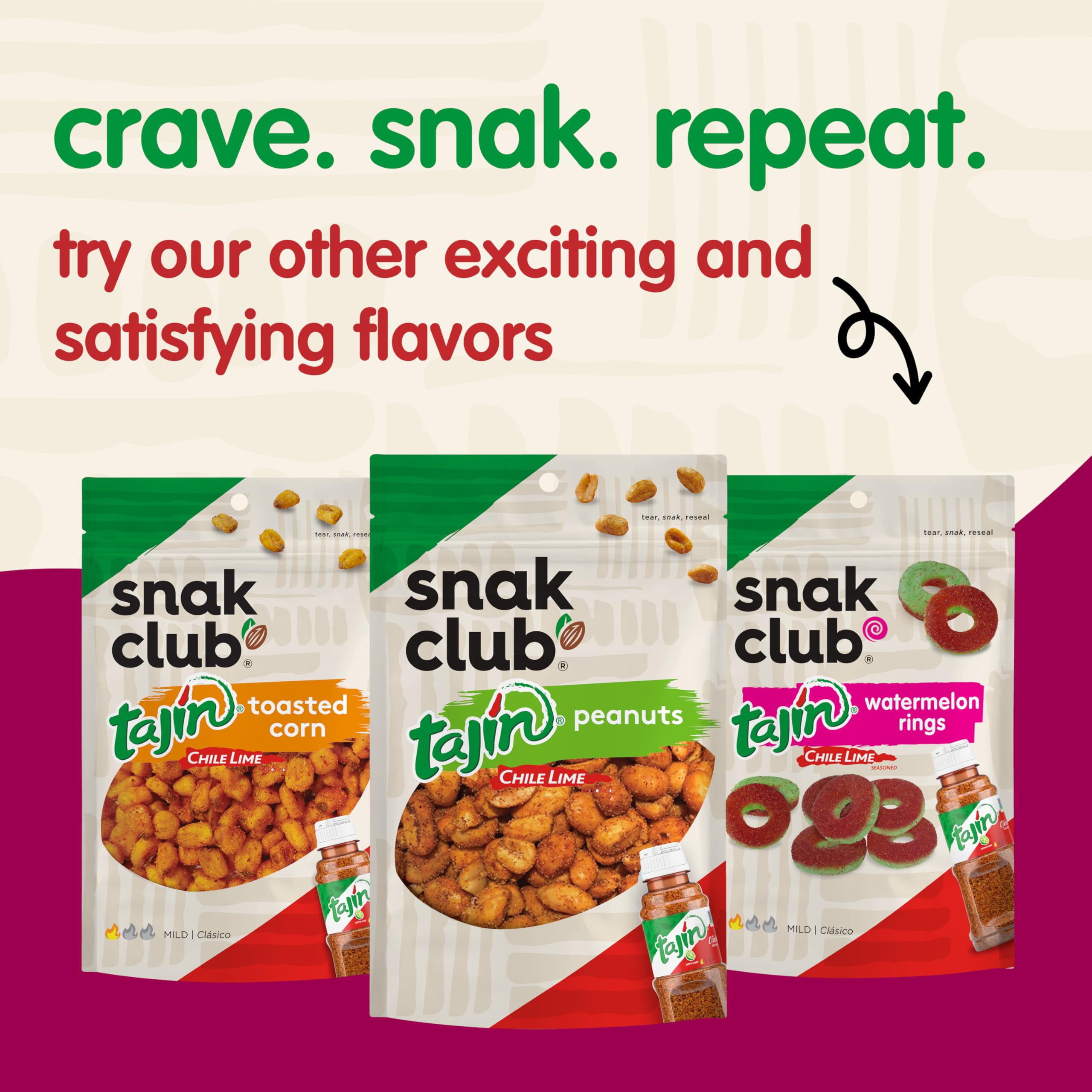 Snapklik.com : Snak Club Tajin Crunchy Peanuts, Nuts