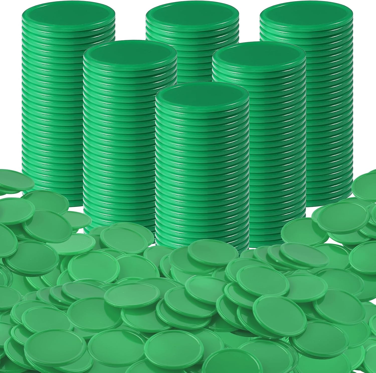 Amazon.com : Coopay 1 1/2 Inches Plastic Poker Chips Learning Counters ...
