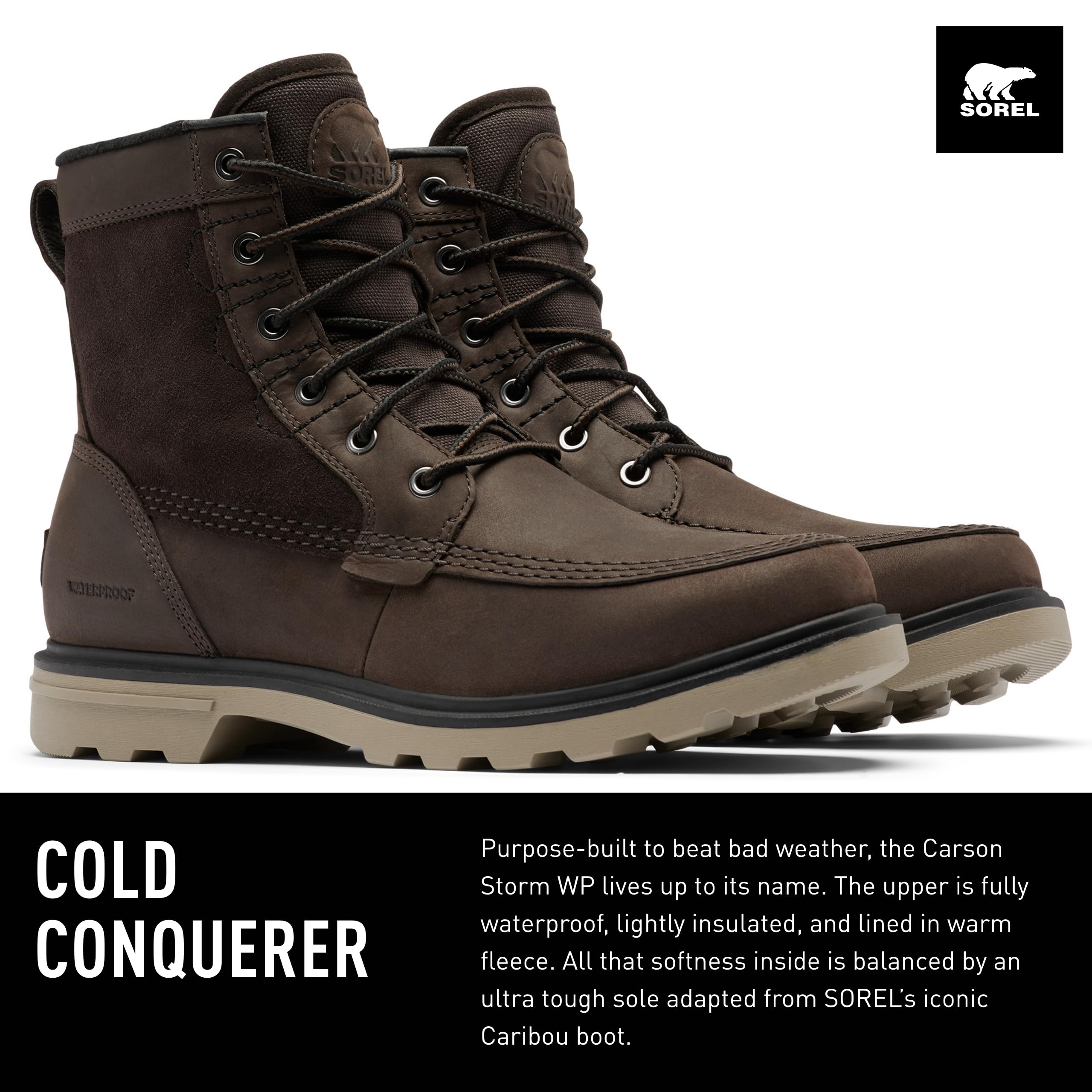 ((Size 9)) Sorel Carson Storm Waterproof Men's Boots