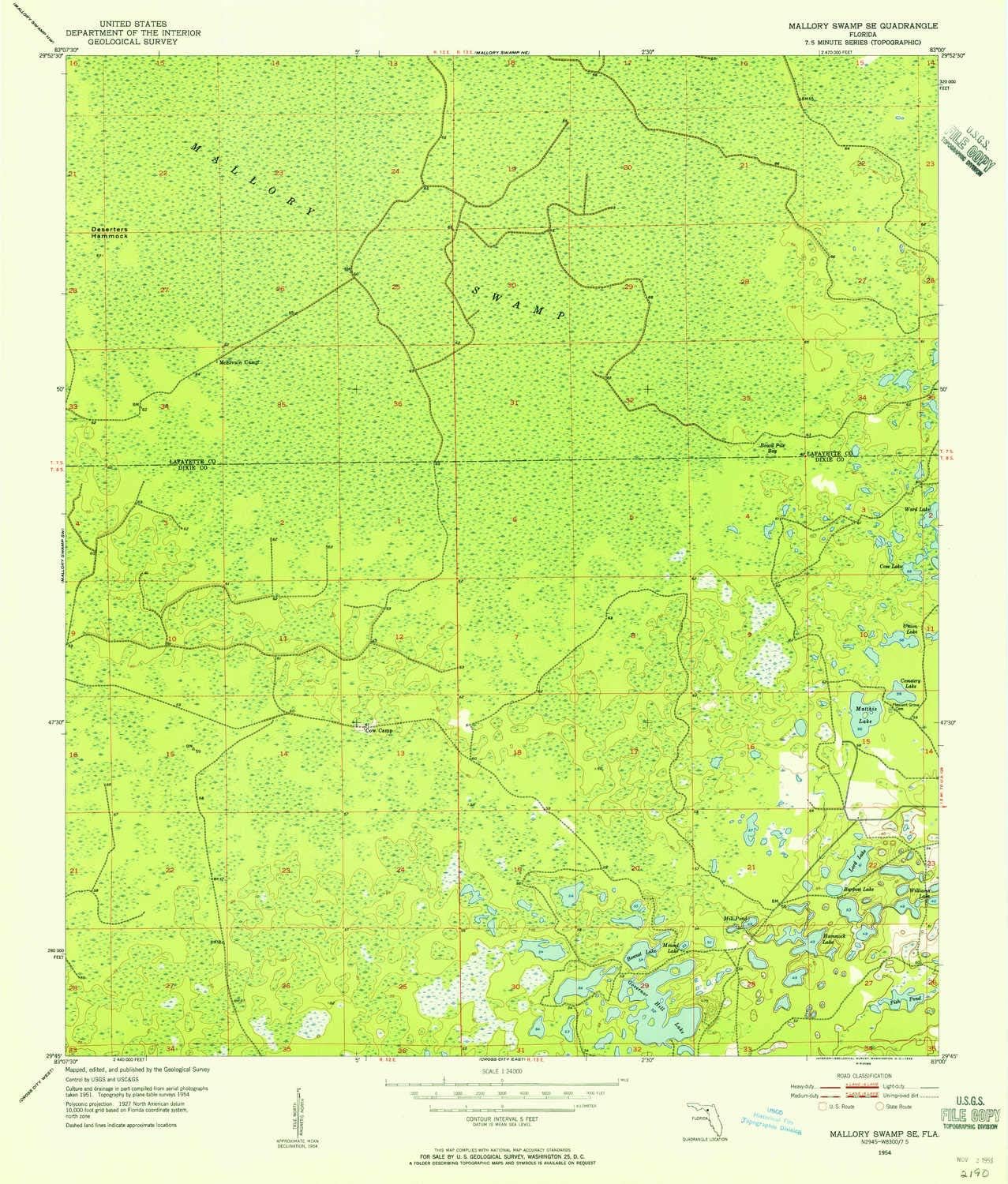 Amazon.com : YellowMaps Mallory Swamp SE FL topo map, 1:24000 Scale, 7. ...