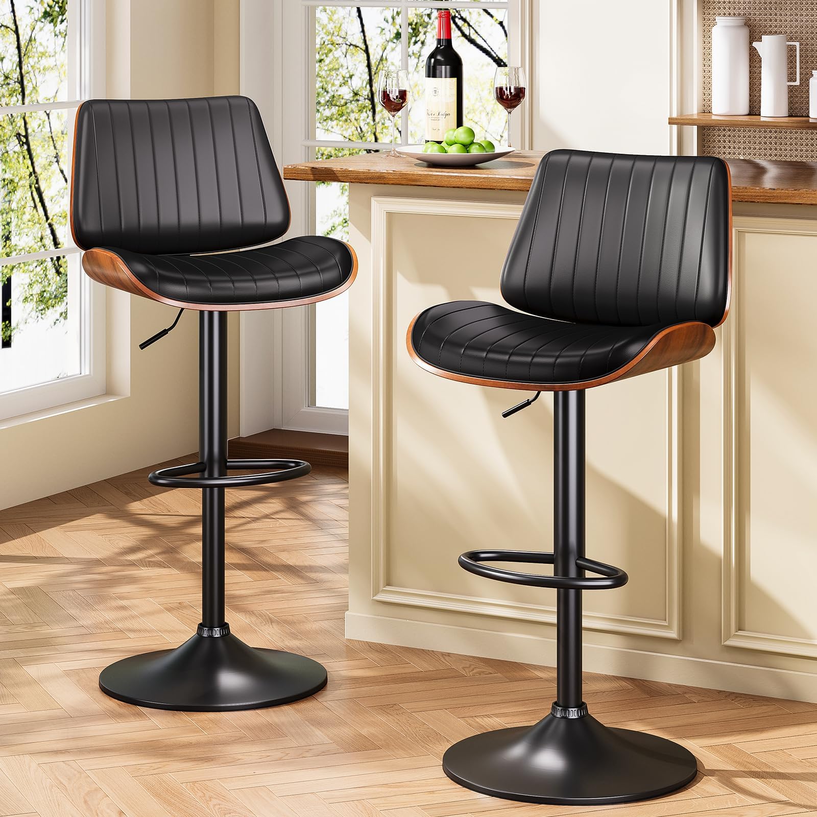 Amazon.com: YaFiti Bar Stools Set of 2, Bar Stools for Kitchen Island ...
