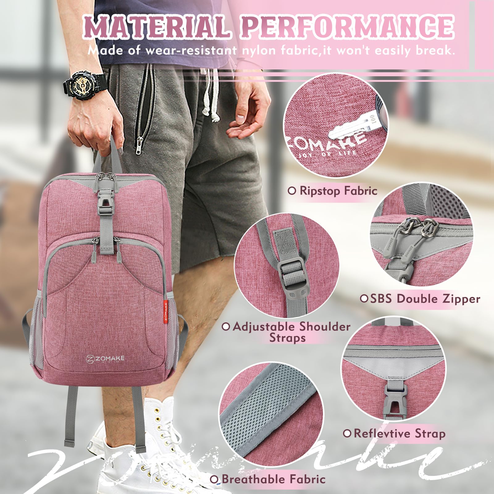 Snapklik.com : ZOMAKE Ultra Lightweight Backpack 10L, Small Hiking ...