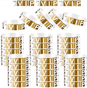 Amazon.com: 100 Pcs VIP Wristbands for Events, Paper Bracelets Custom ...