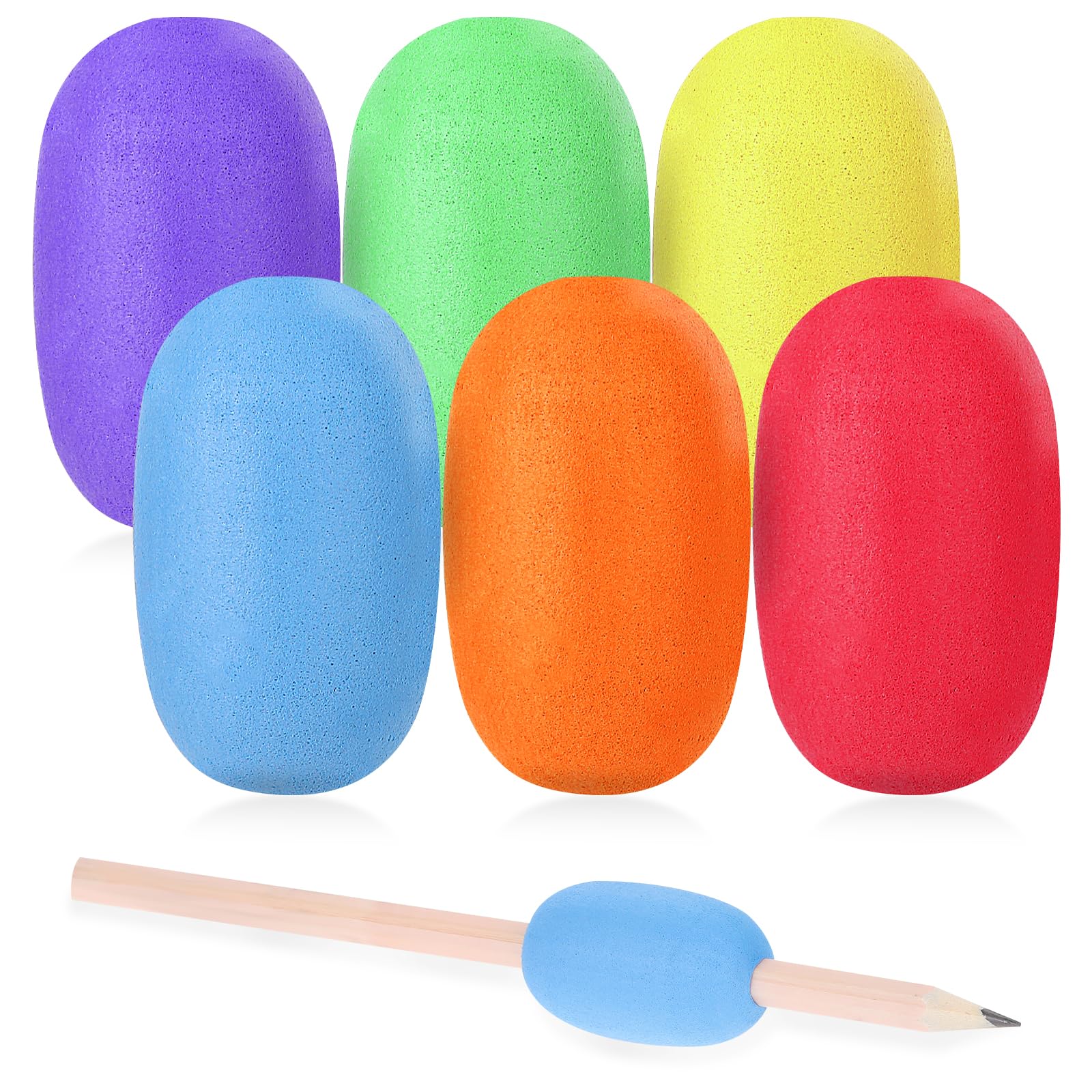 Amazon.com : 6 Pcs Pen Grips for Kids Adults Handwriting Pen Grips Foam ...