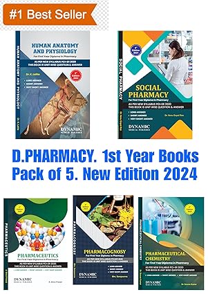 D.PHARMA 1st Year Books Pack of 5 Subjects