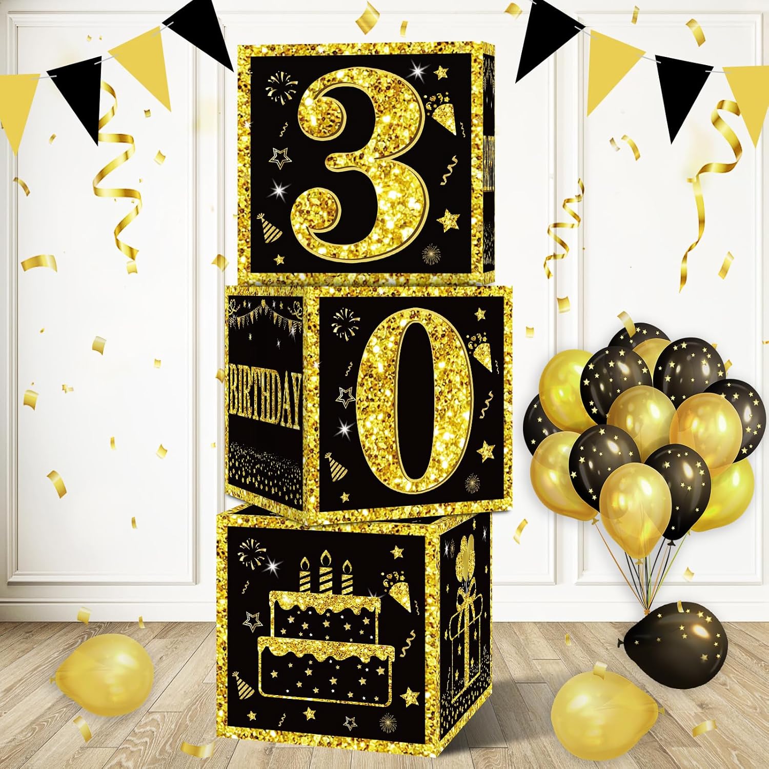 Amazon.com: Eiurteao 3pcs 30th Birthday Decorations Boxes for Men Women ...
