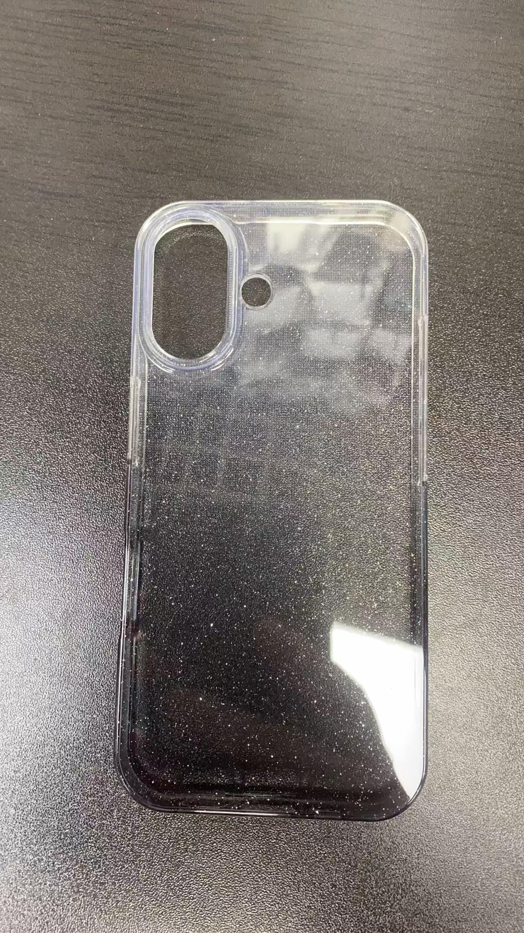 Amazon.com: JJGoo Compatible with iPhone 16 Plus Case Clear Glitter, Sparkle Soft TPU ...