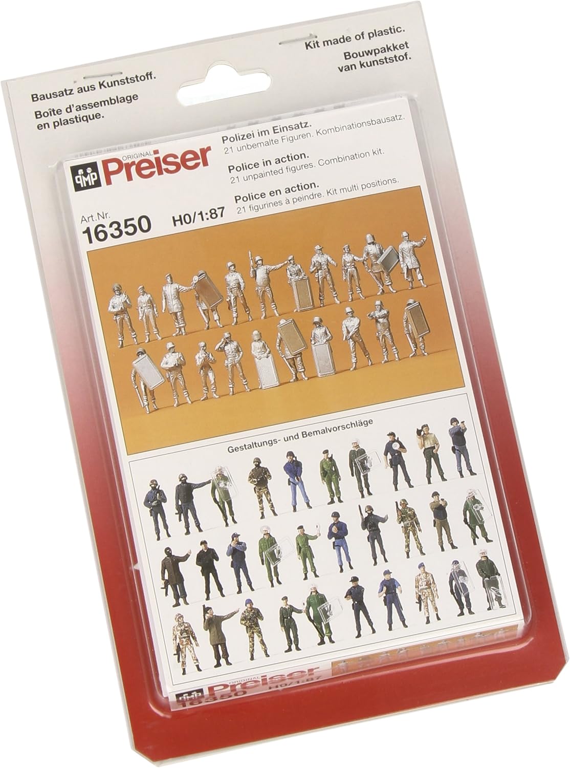 Amazon.com: Preiser 16350 Unpainted Figure Set Assorted Police HO Model Figure : Arts, Crafts ...
