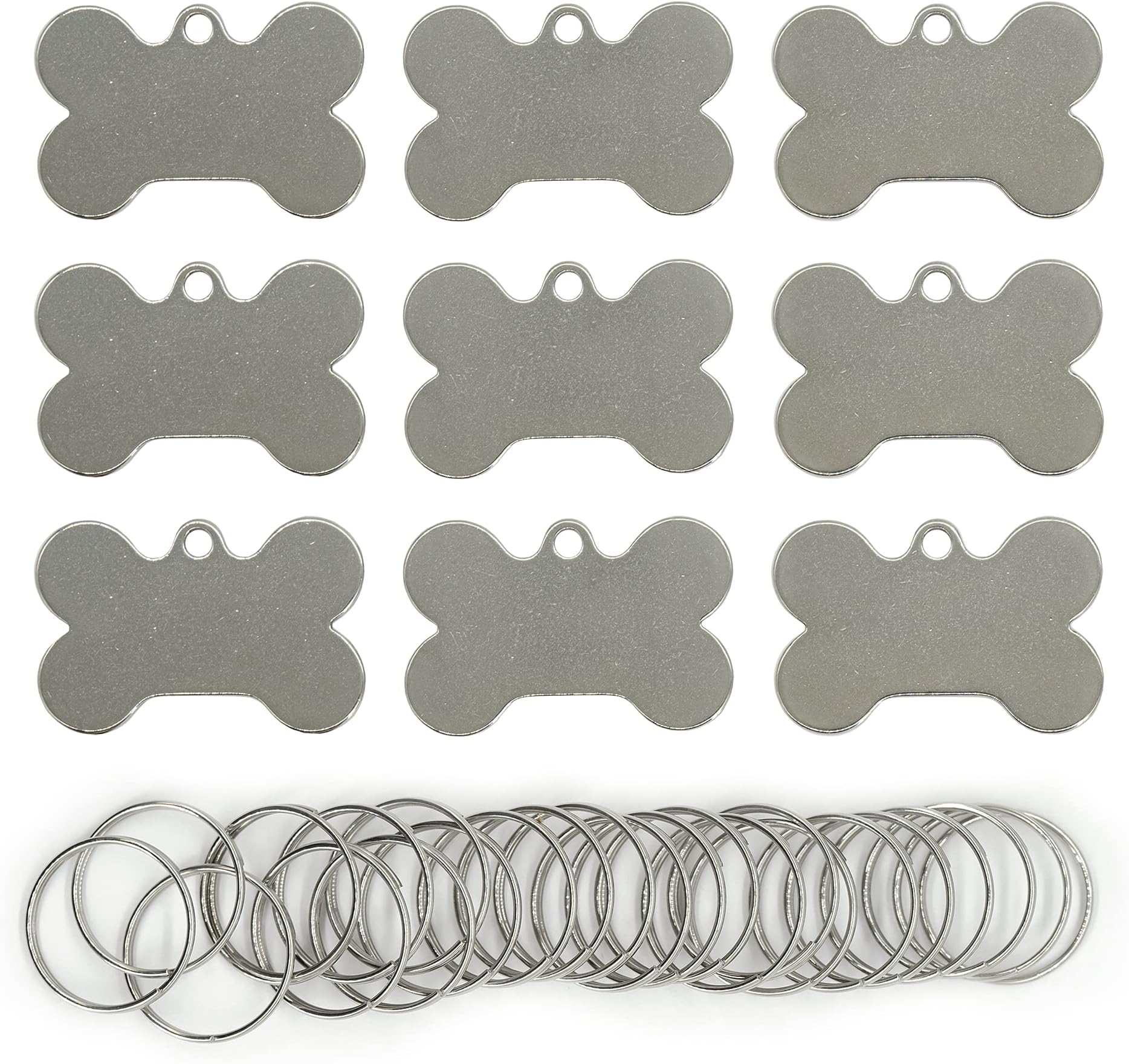 Amazon.com: StayMax Blank Bone Shape Dog Tags Stainless Steel Stamping ...
