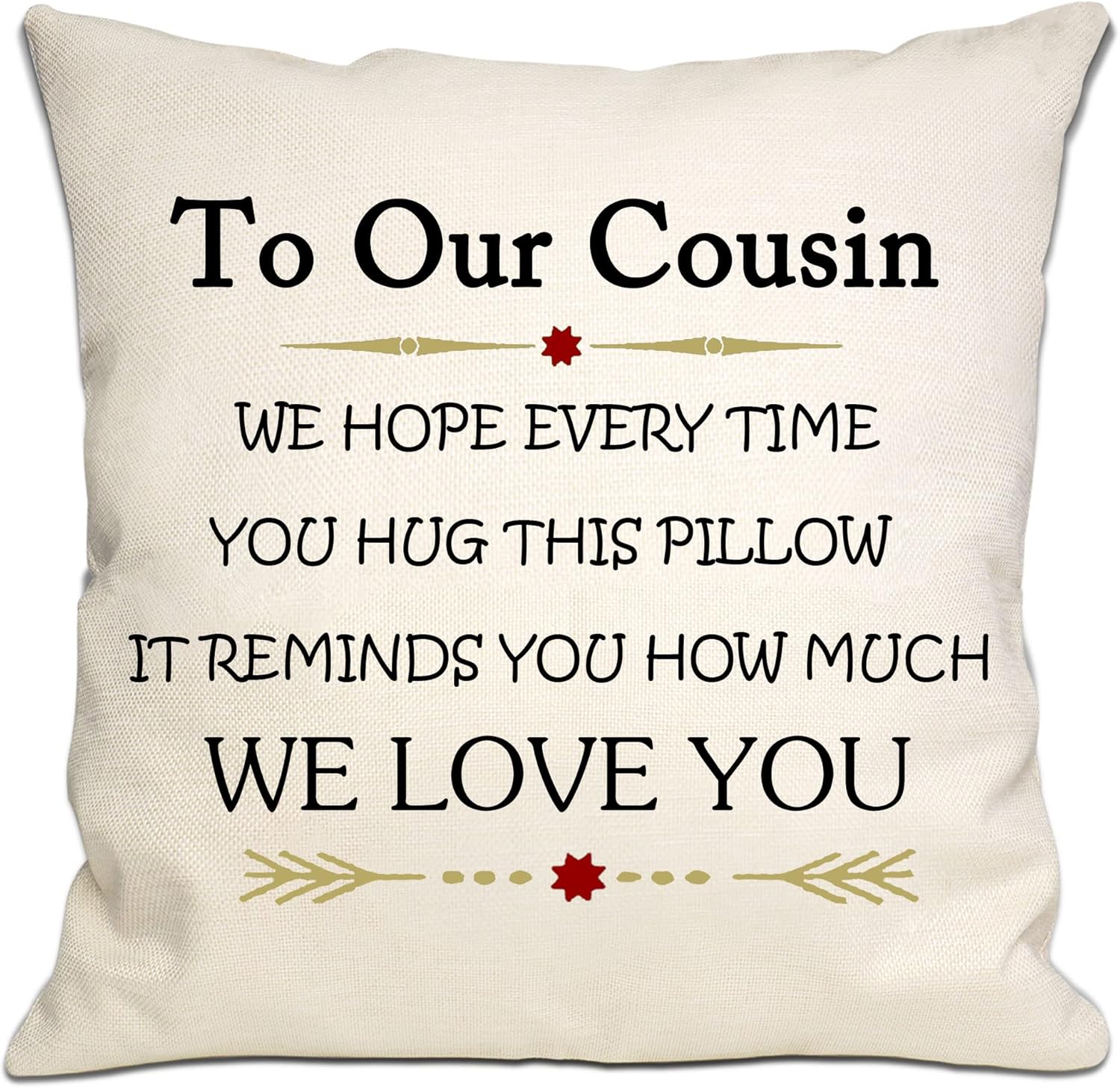 Amazon.com: Bommex to Our Cousin We Hope Every Time You Hug This Pillow ...