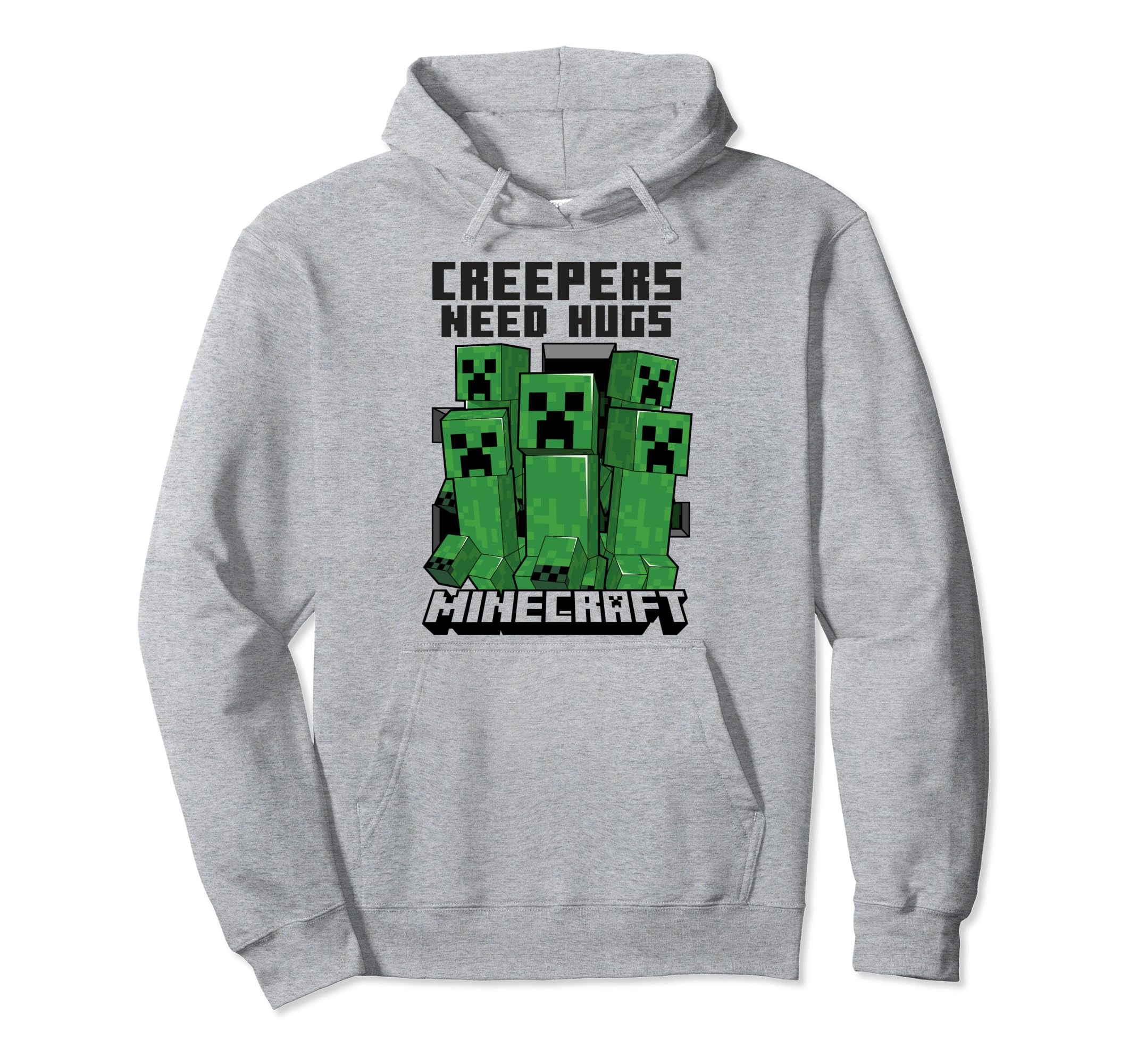 Amazon.com: Minecraft Creepers Need Hugs March Pullover Hoodie ...