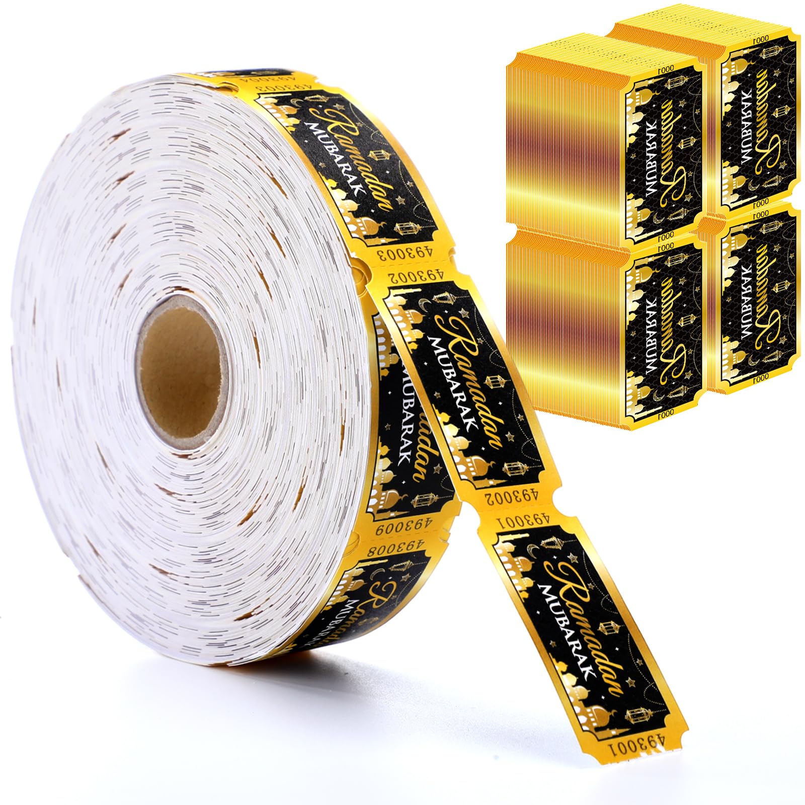 Snapklik.com : 1000 Pcs Eid Raffle Tickets Roll Eid Mubarak Tickets ...