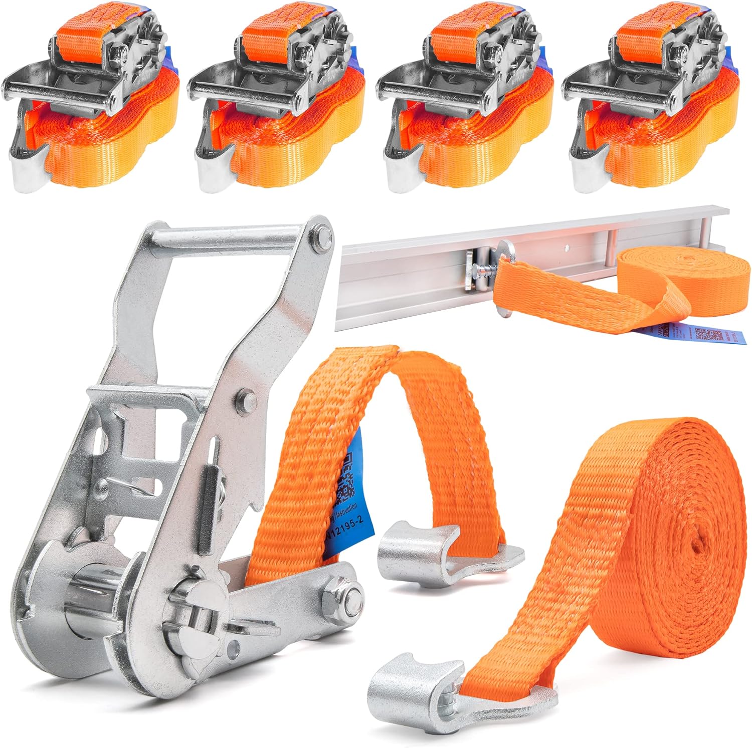 4 x1000kg dan 4m Spanngurt Stäbchenzurrschiene Flachhaken Ratschengurt Zurrgurte : Amazon.de ...