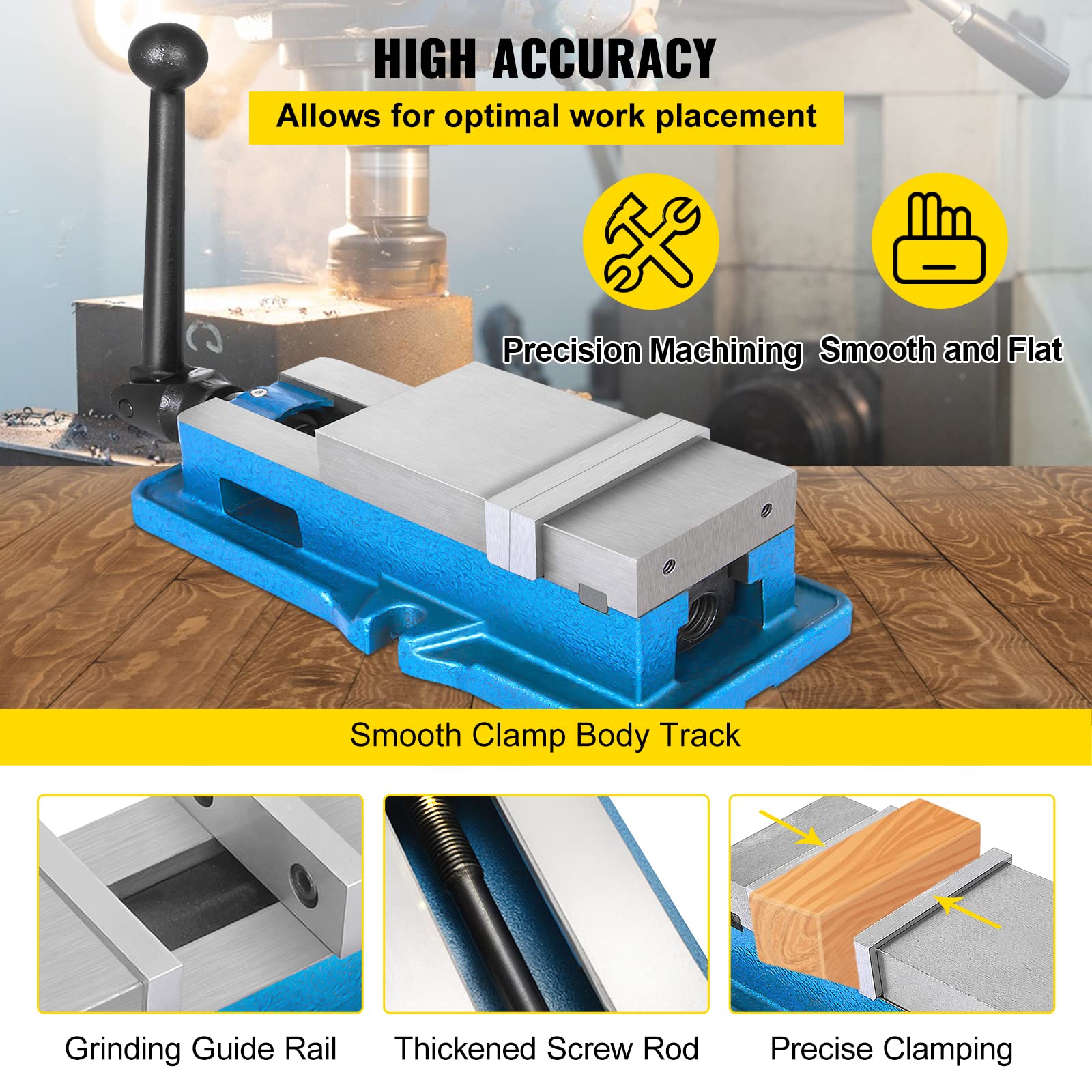 Snapklik.com : Milling Vise 3 Inch,Mill Vise Ductile Iron Precision ...