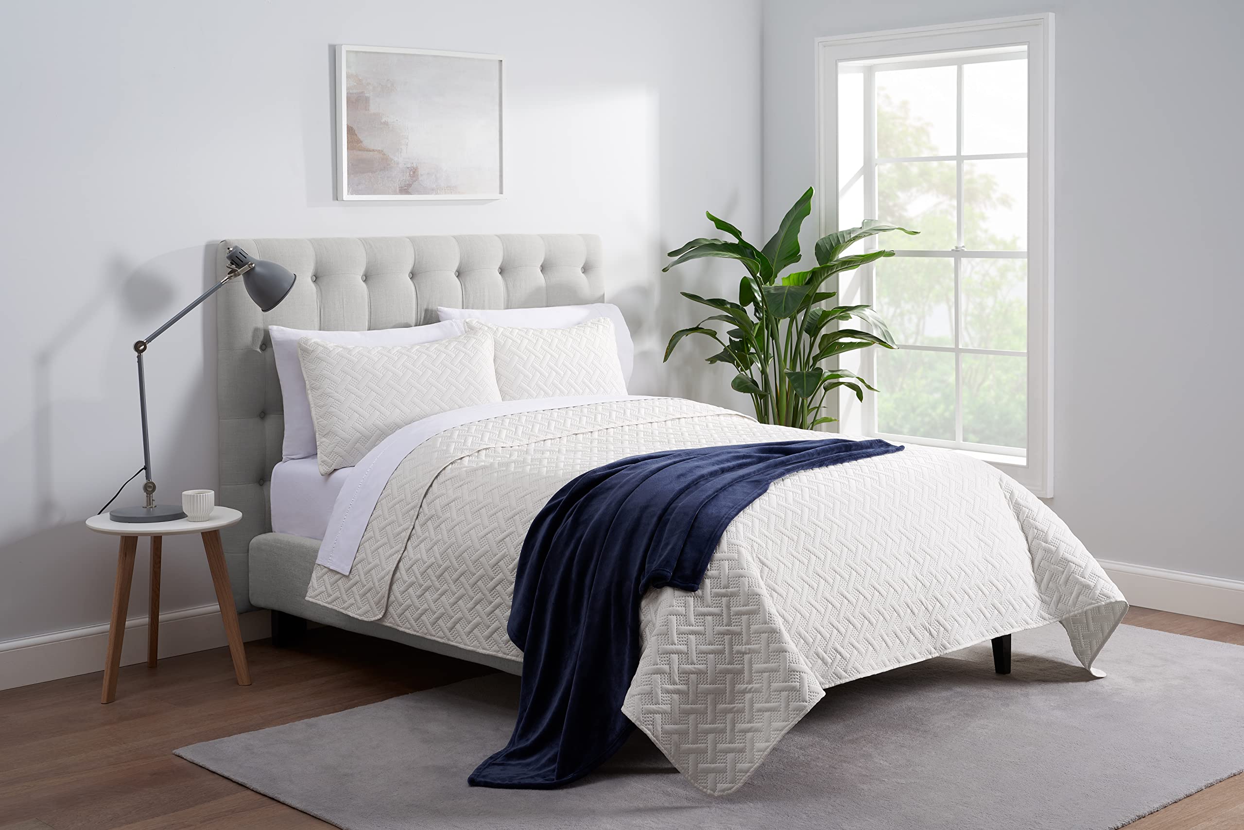 SERTA Cozy Plush Thick Fuzzy Soft Throw Blanket for Bed and Couch, 90 ...