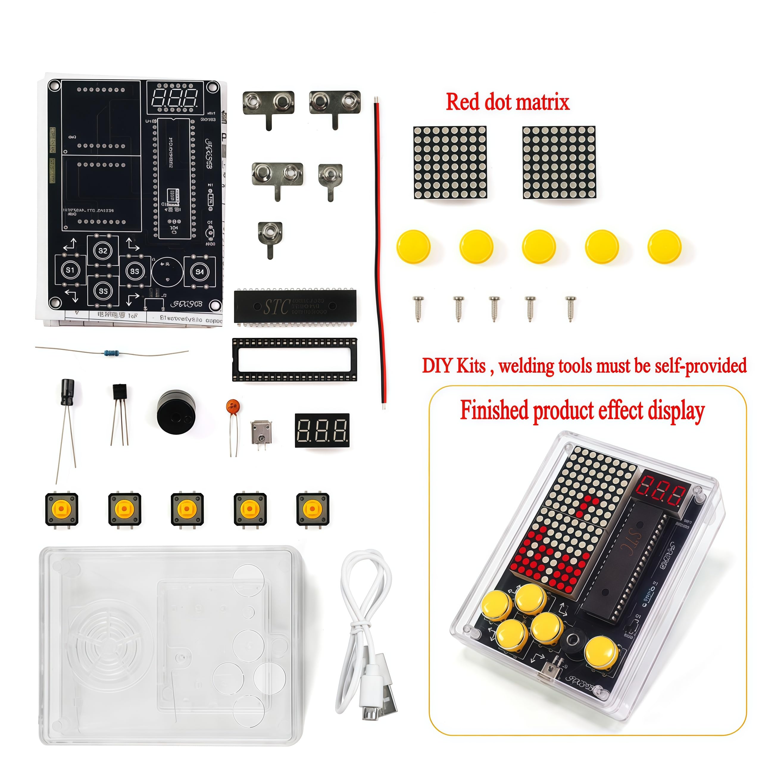 Snapklik.com : 7 Retro Classic Pixel Game Maker DIY Soldering Project ...