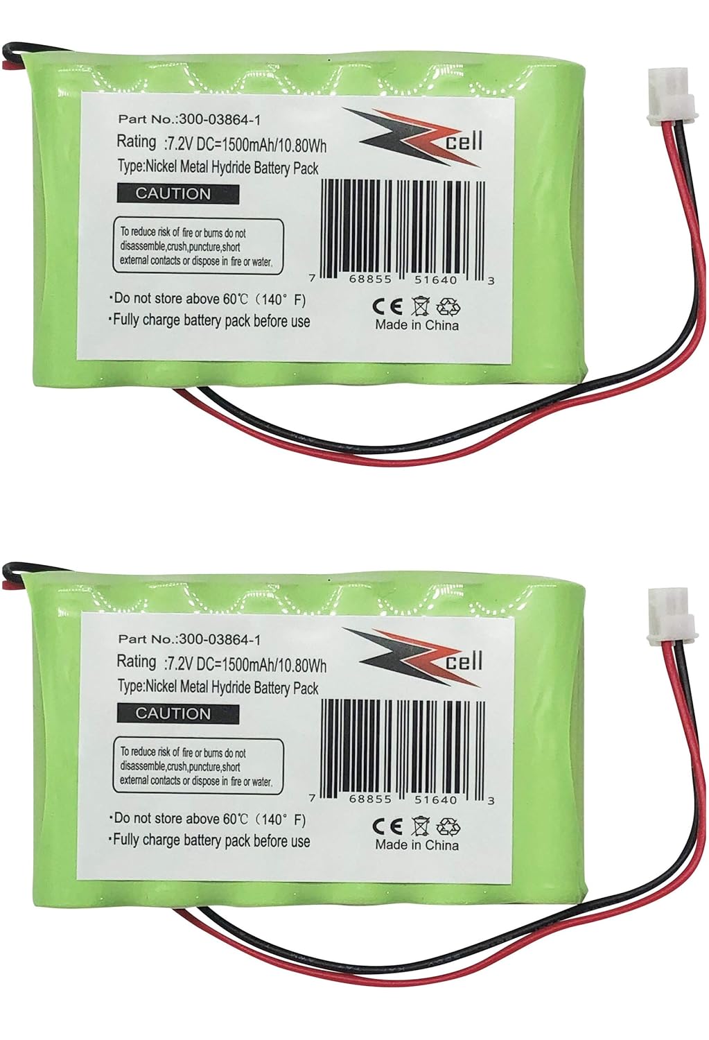2-Pack ZZcell Battery for Honeywell Alarm Lynx L3000, Lynx L5000, Lynx ...