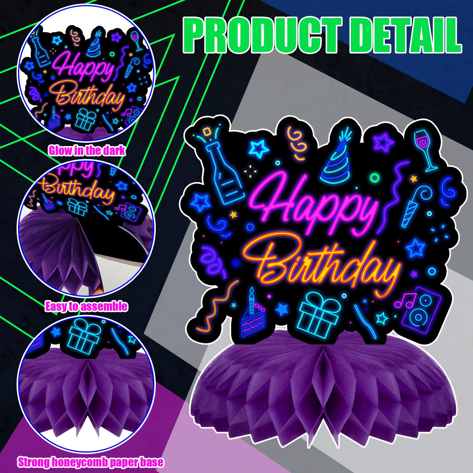 Easy Neon Centerpieces