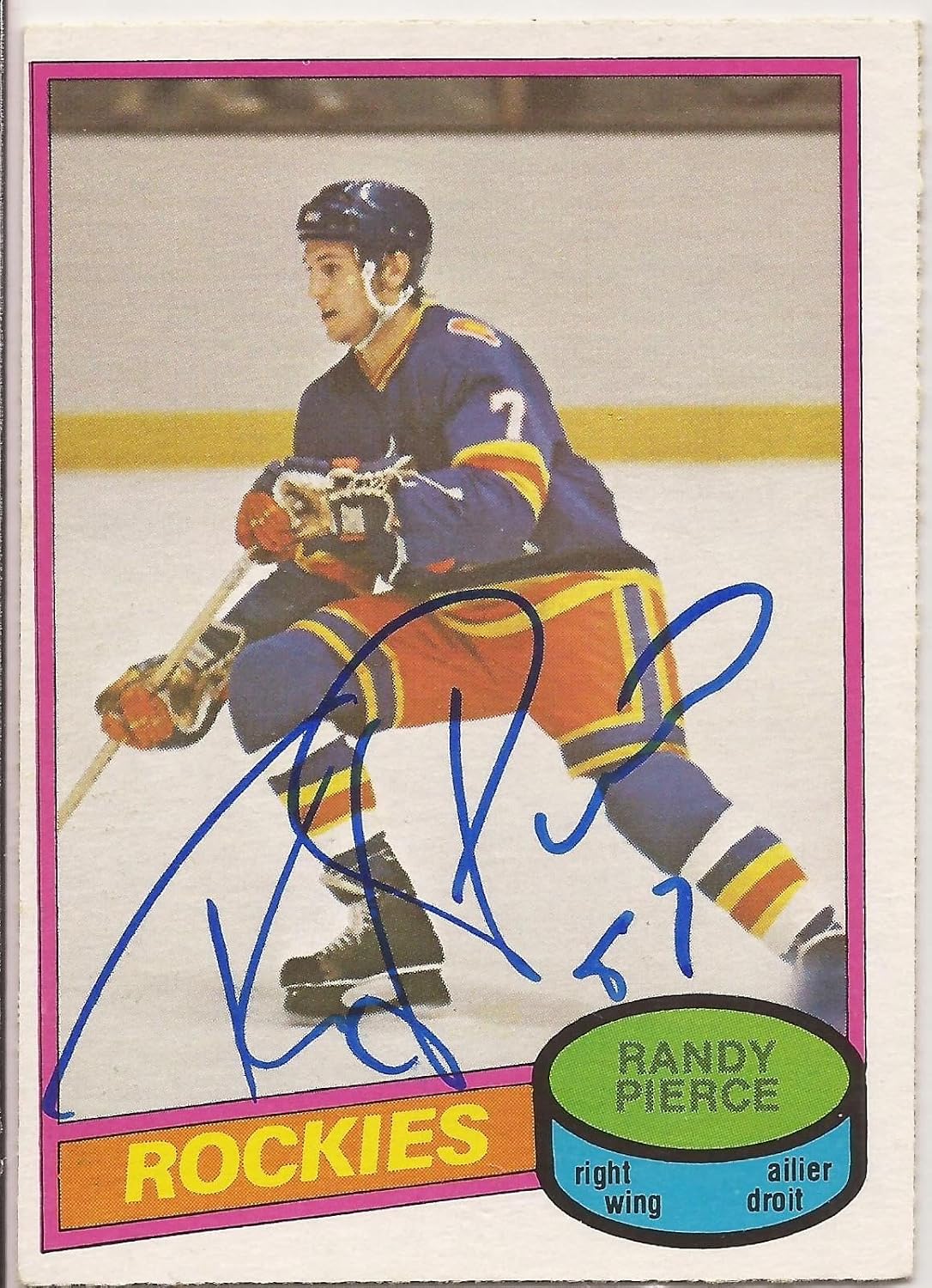 Randy Pierce Signed 1980/81 O-Pee-Chee Card - Autographed Hockey Cards ...
