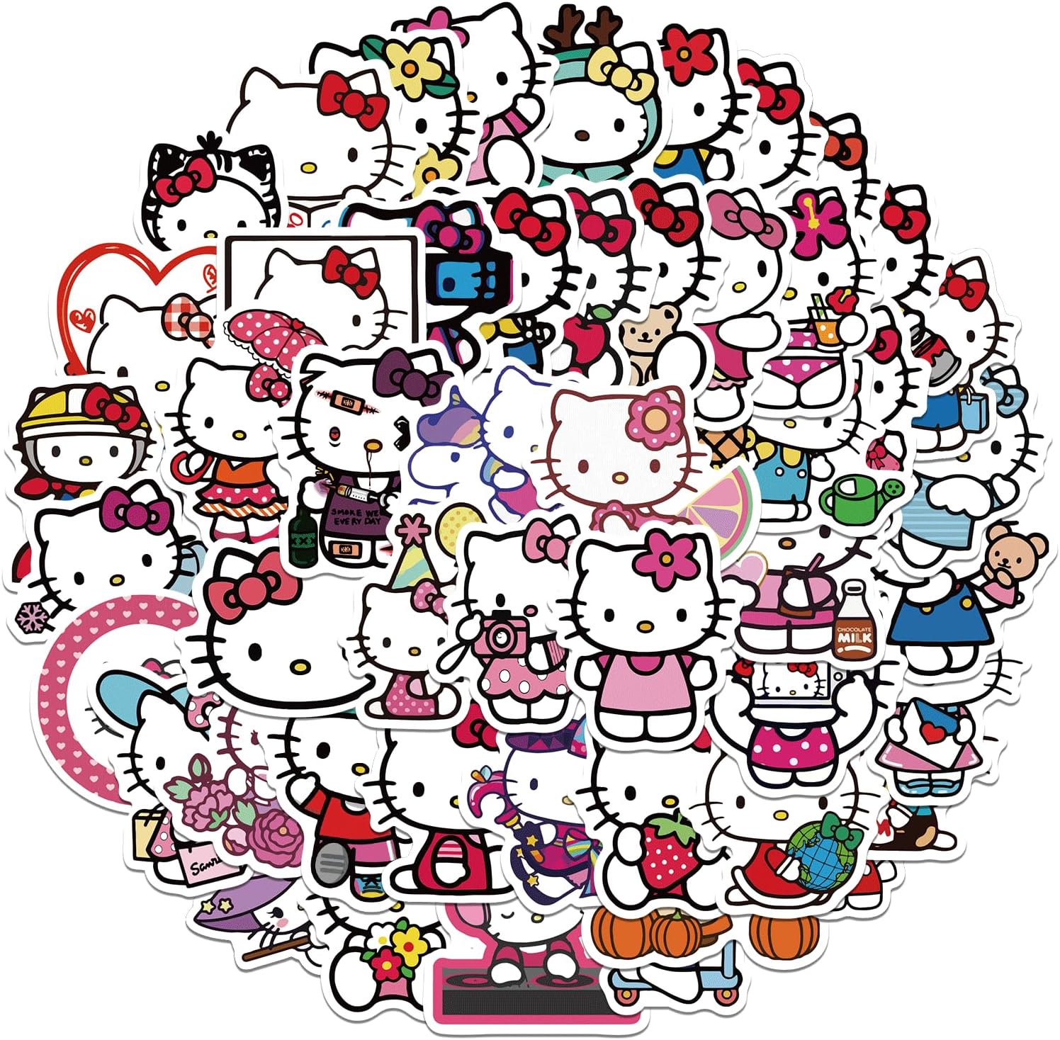 Amazon.com: 100Pcs Anime Stickers, Cute Stickers, Cartoon Sticker Vinyl ...