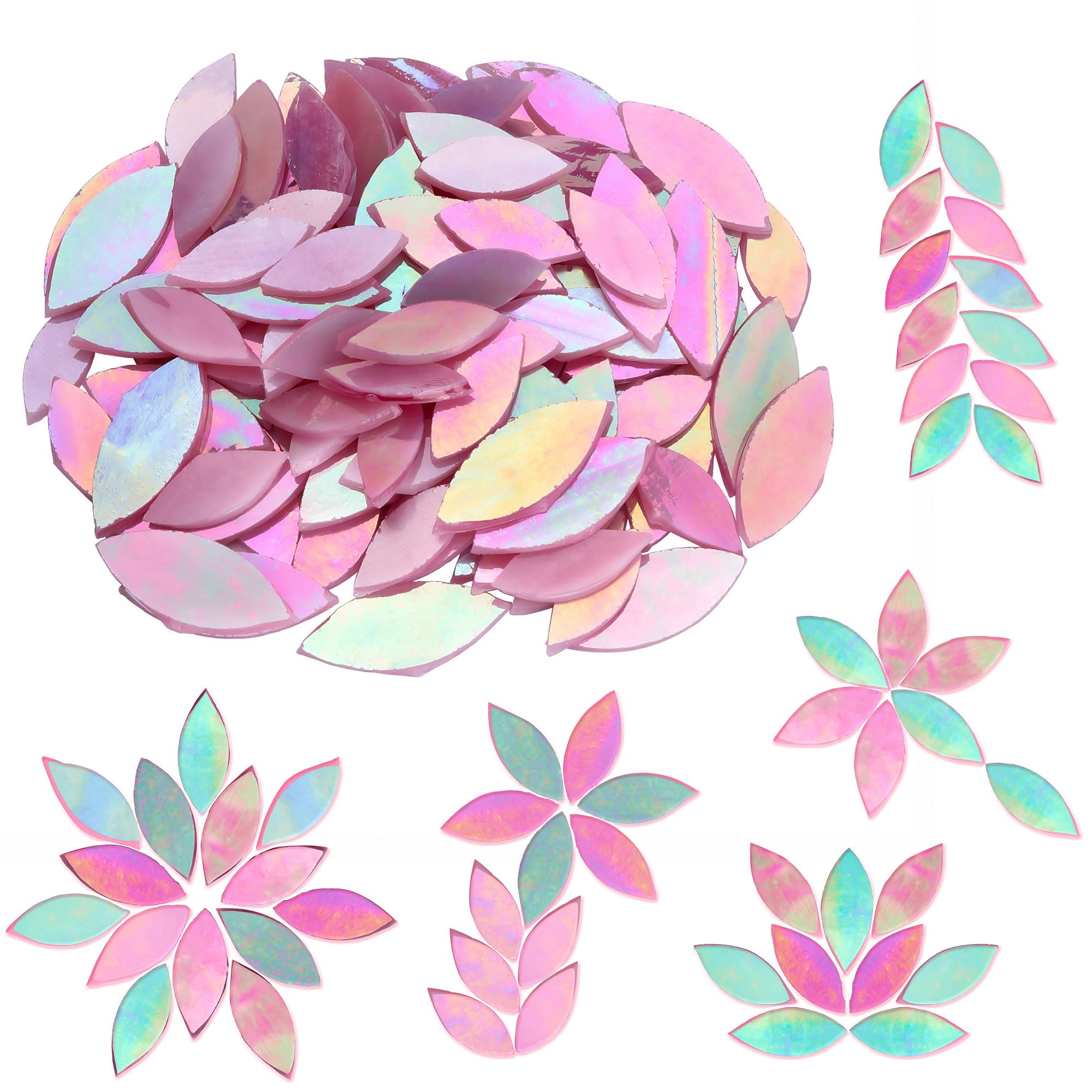 Snapklik.com : Yoption 100 Pieces Iridescent Glass Petal Mosaic Tiles ...