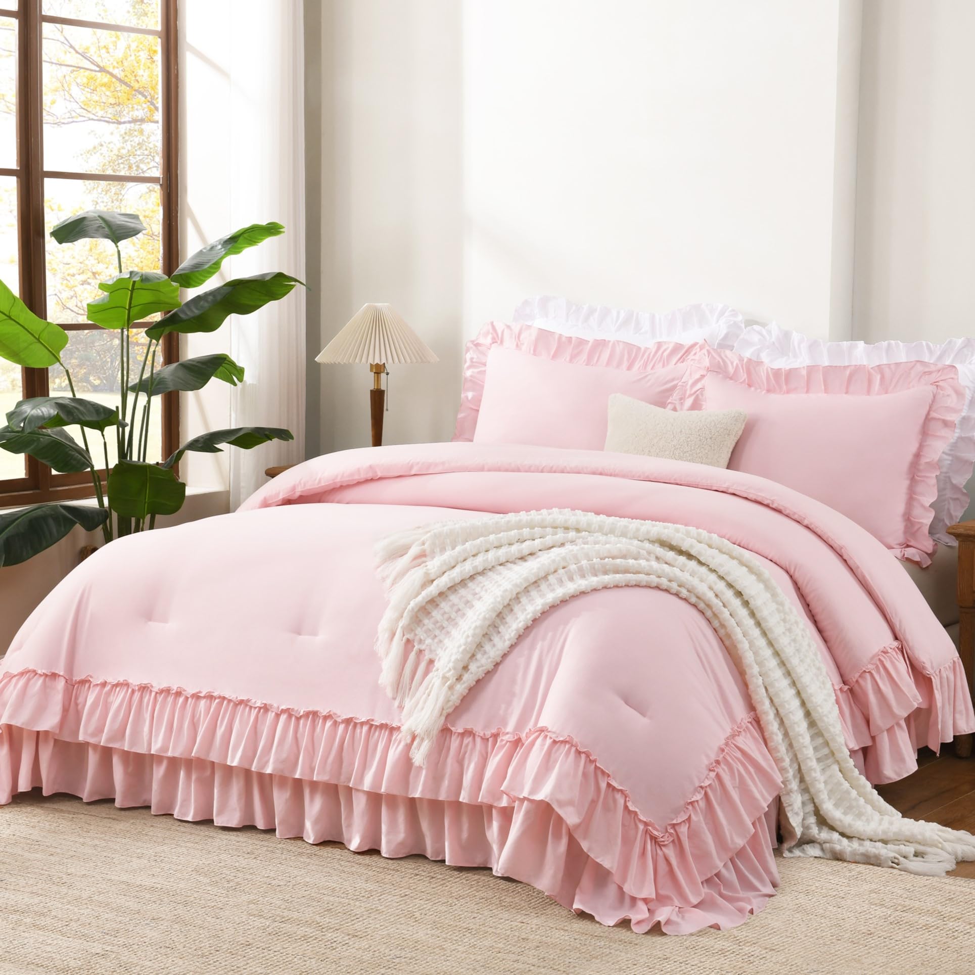 ( Similar ) Andency Pink Comforter Set Queen Size, Lightweight Fluffy ...