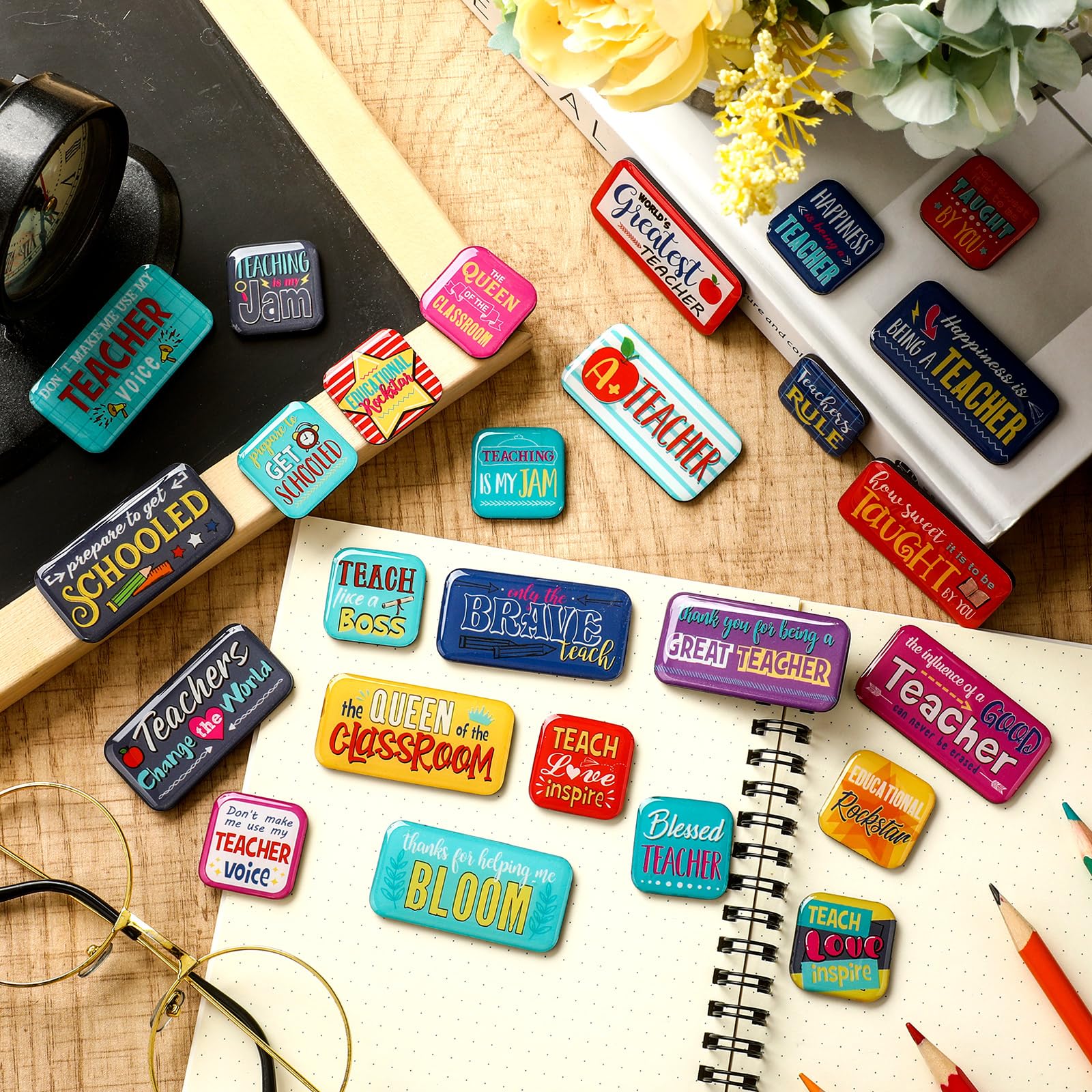 Snapklik.com : 36 Pcs Teacher Fridge Magnets Back To School Teachers ...